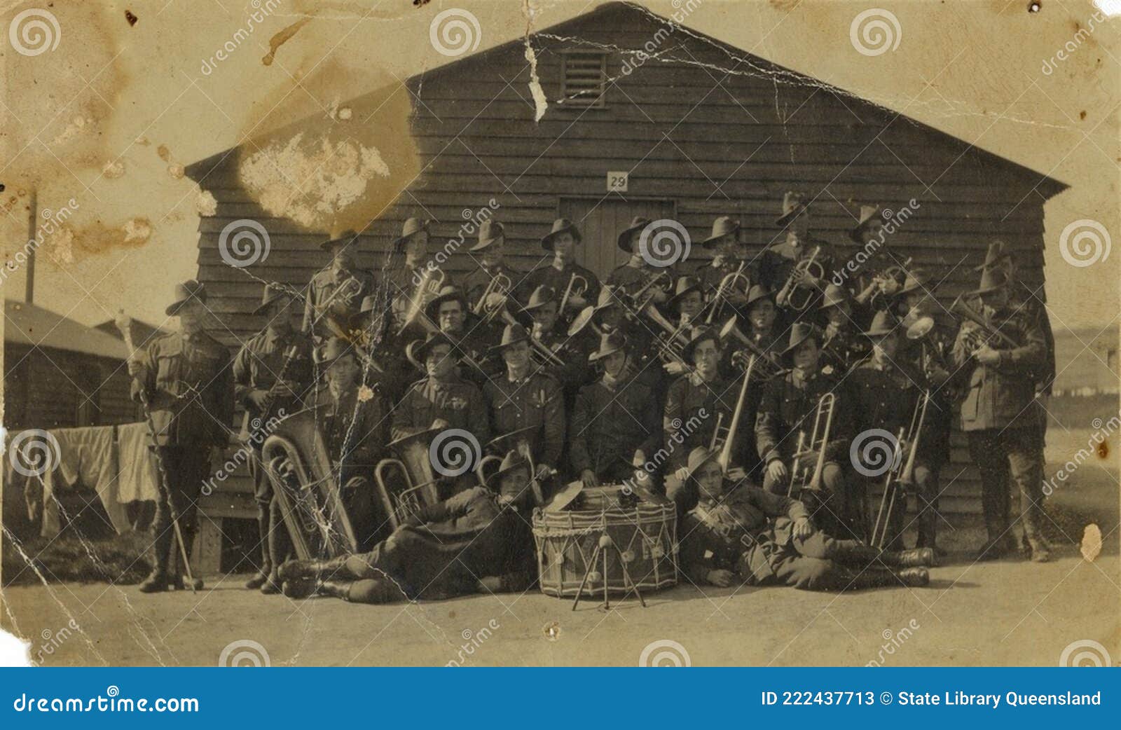 9th Battalion Army Band At Codford Camp, England 1919 Picture. Image ...
