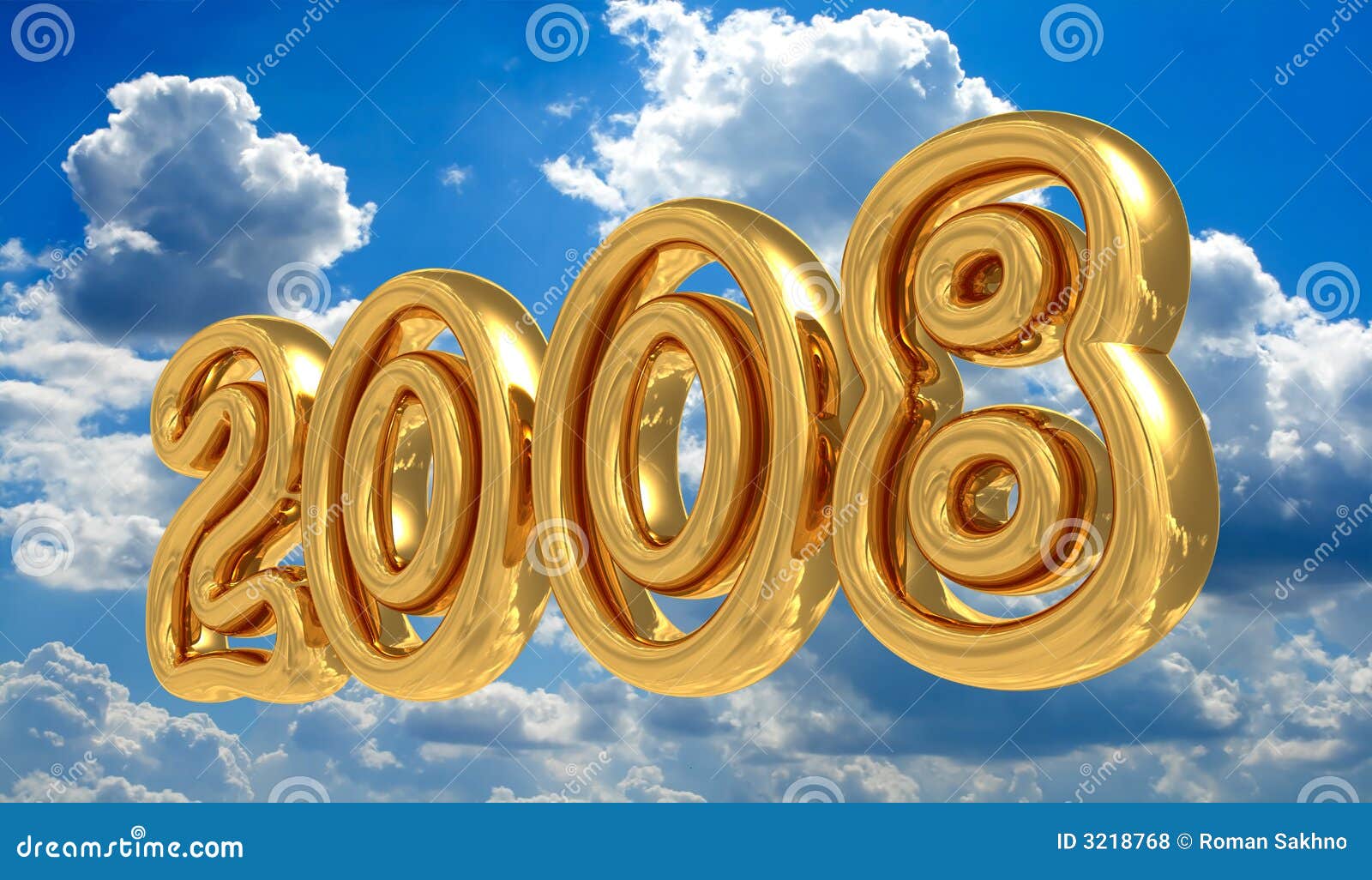 Año Nuevo 2008 stock de ilustración. Ilustración de helada - 3218768