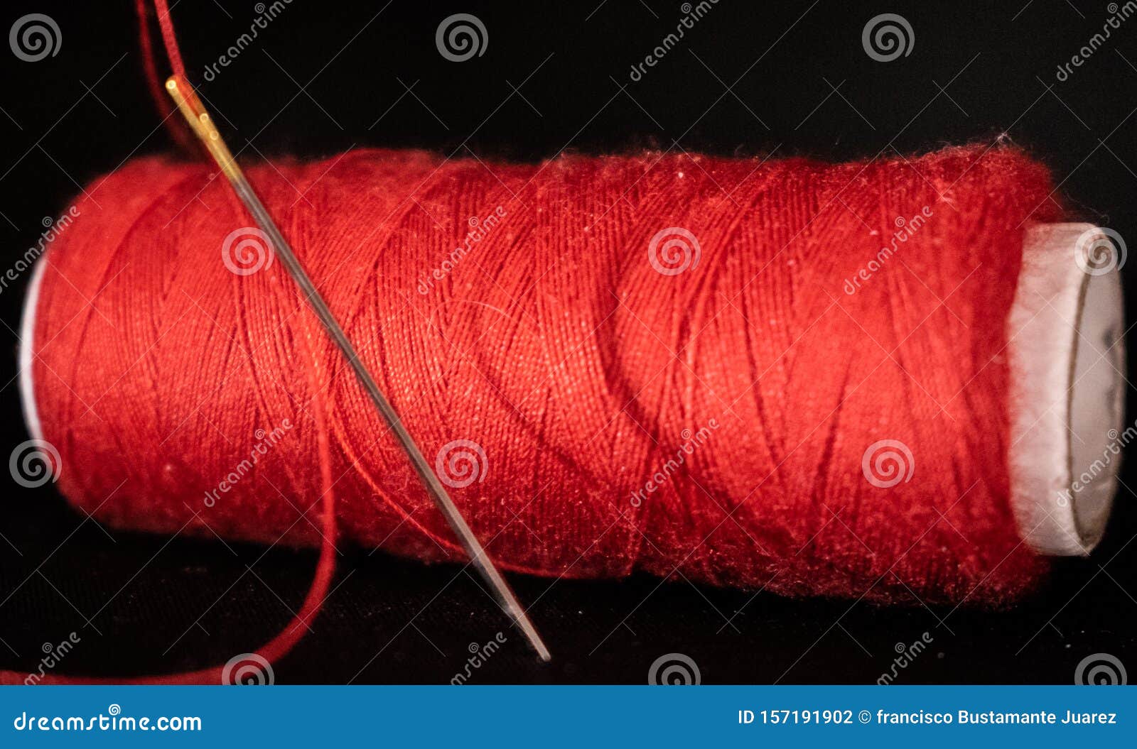 AÂ roll OfÂ syntheticÂ threadÂ strin Stock Photo - Image of needle ...