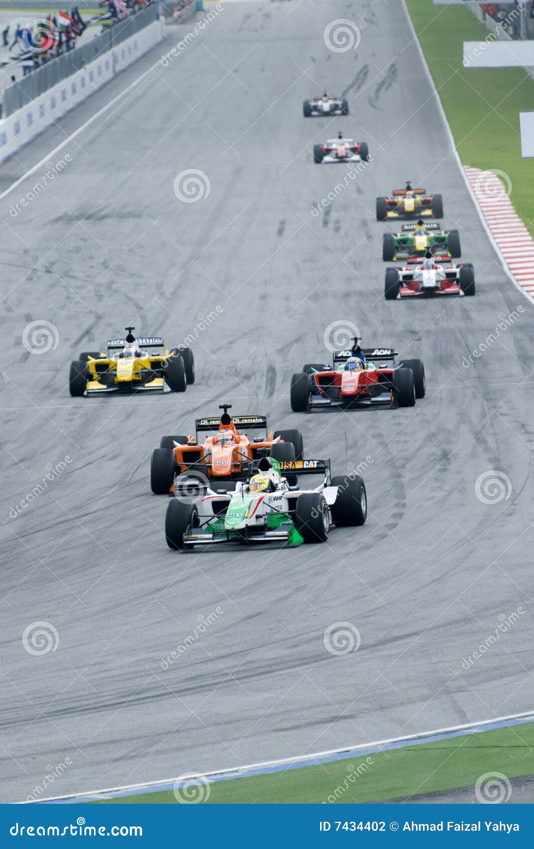 A1 Teams Racing at the Start of A1GP Race. Editorial Photography ...