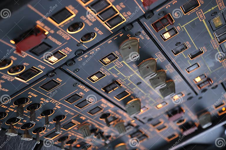 A320 Overhead Panel stock image. Image of airplane, commercial - 16819253