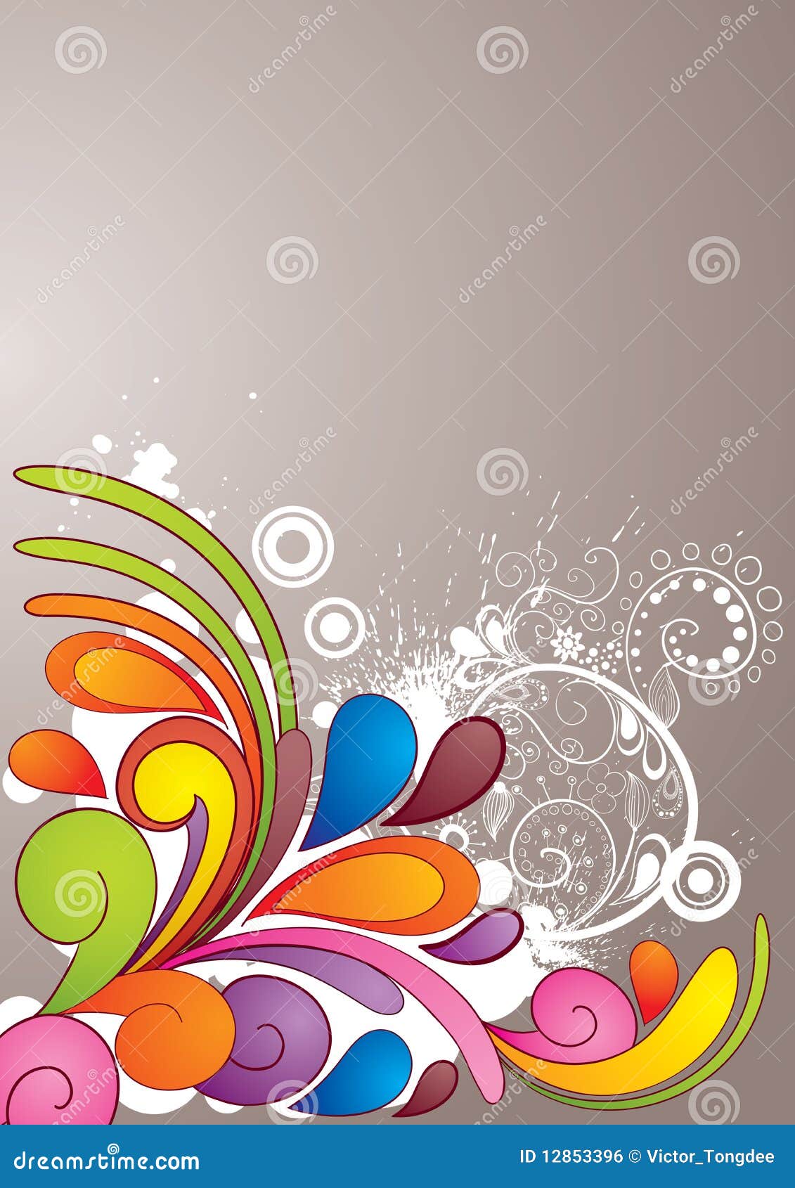 A4_colorful_background stock vector. Illustration of floral - 12853396