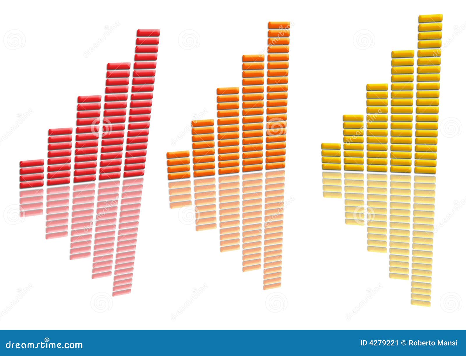 A4 Distorted Graphs Collection Red Orange Yellow Picture. Image: 4279221