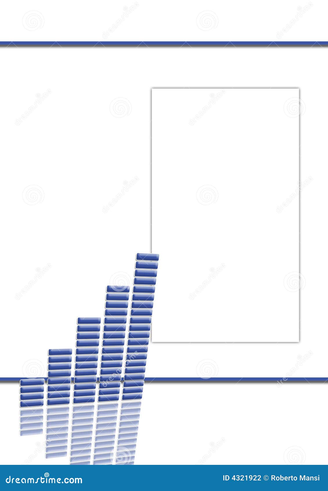 A4 Layout - Project First Page with Blue Graph Stock Illustration ...