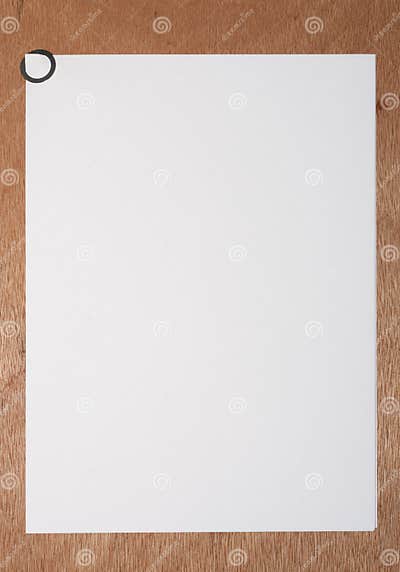 A4 Paper with Round Paperclip Stock Photo - Image of abstract, round ...