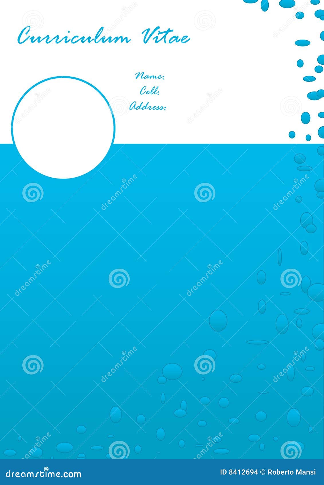 A4 - Water Layout stock illustration. Illustration of blue - 8412694