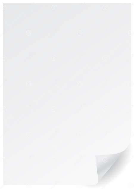 A4 White page with corner stock vector. Illustration of design - 10598115