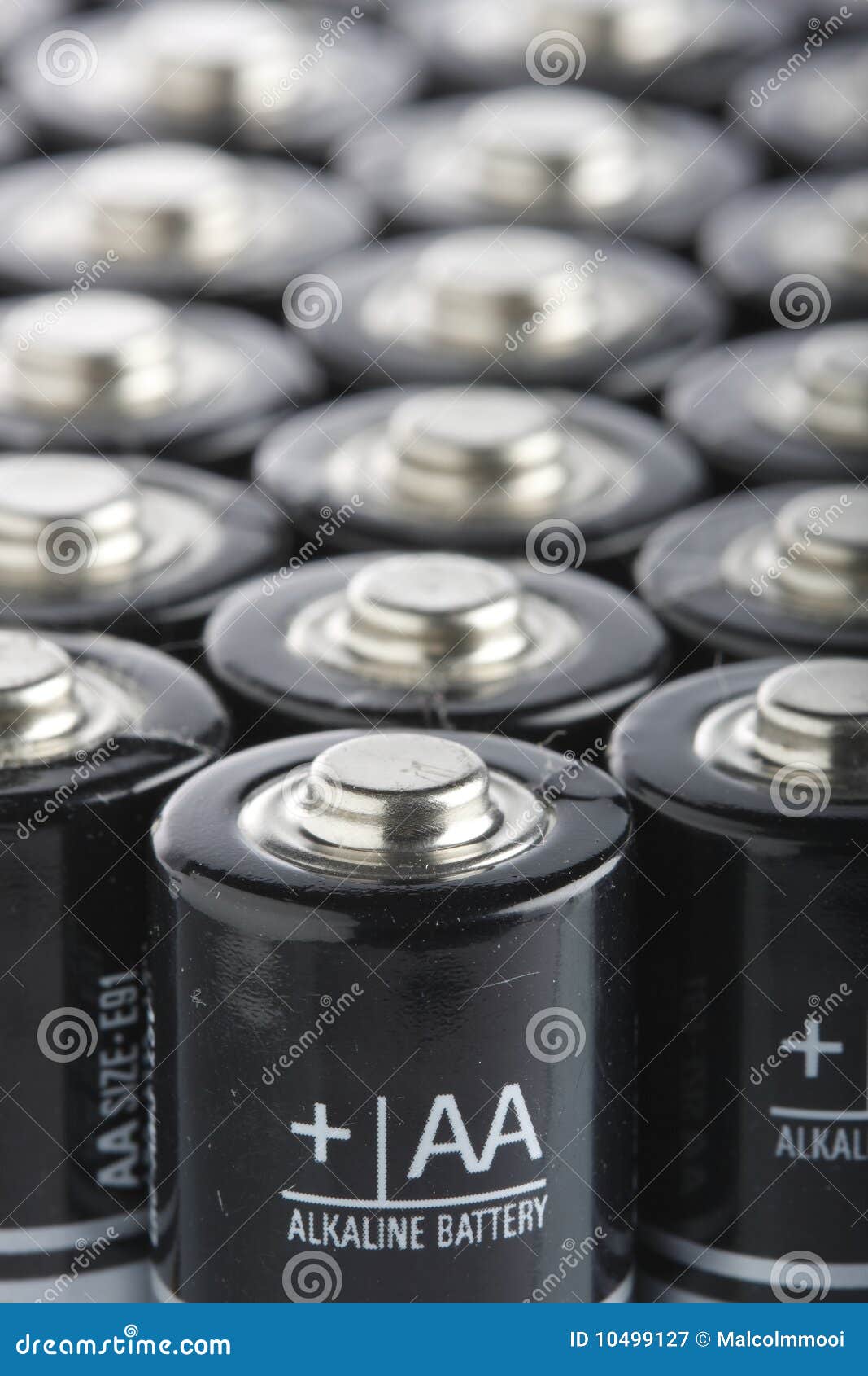 AA Akaline Batteries Close-up Stock Image - Image of shell, close: 10499127
