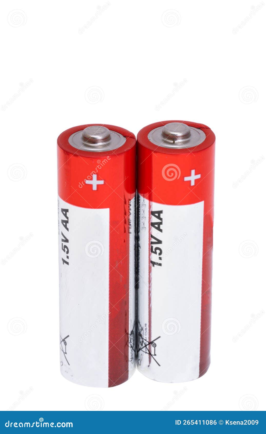 AA batteries isolated stock photo. Image of electrical - 265411086