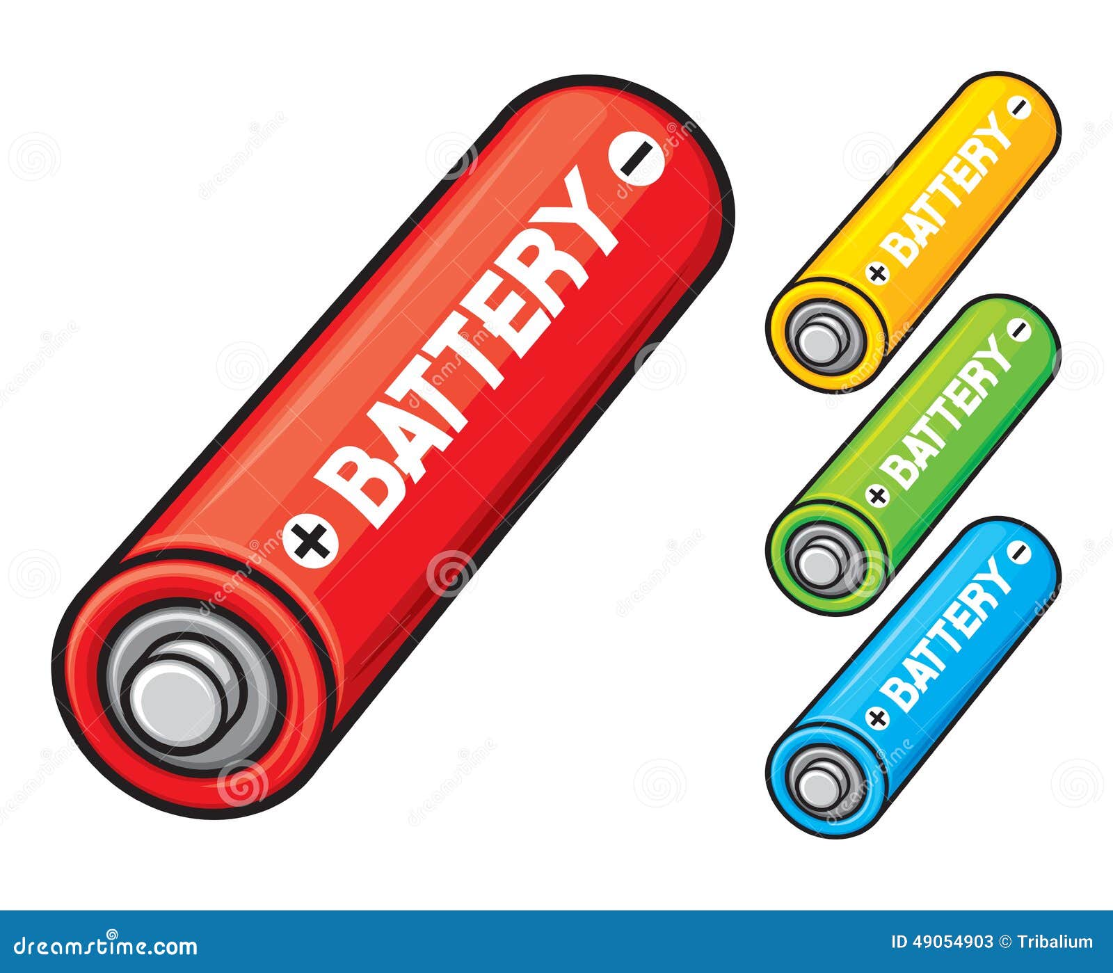 AA batteries stock vector. Illustration of energy, battery - 49054903
