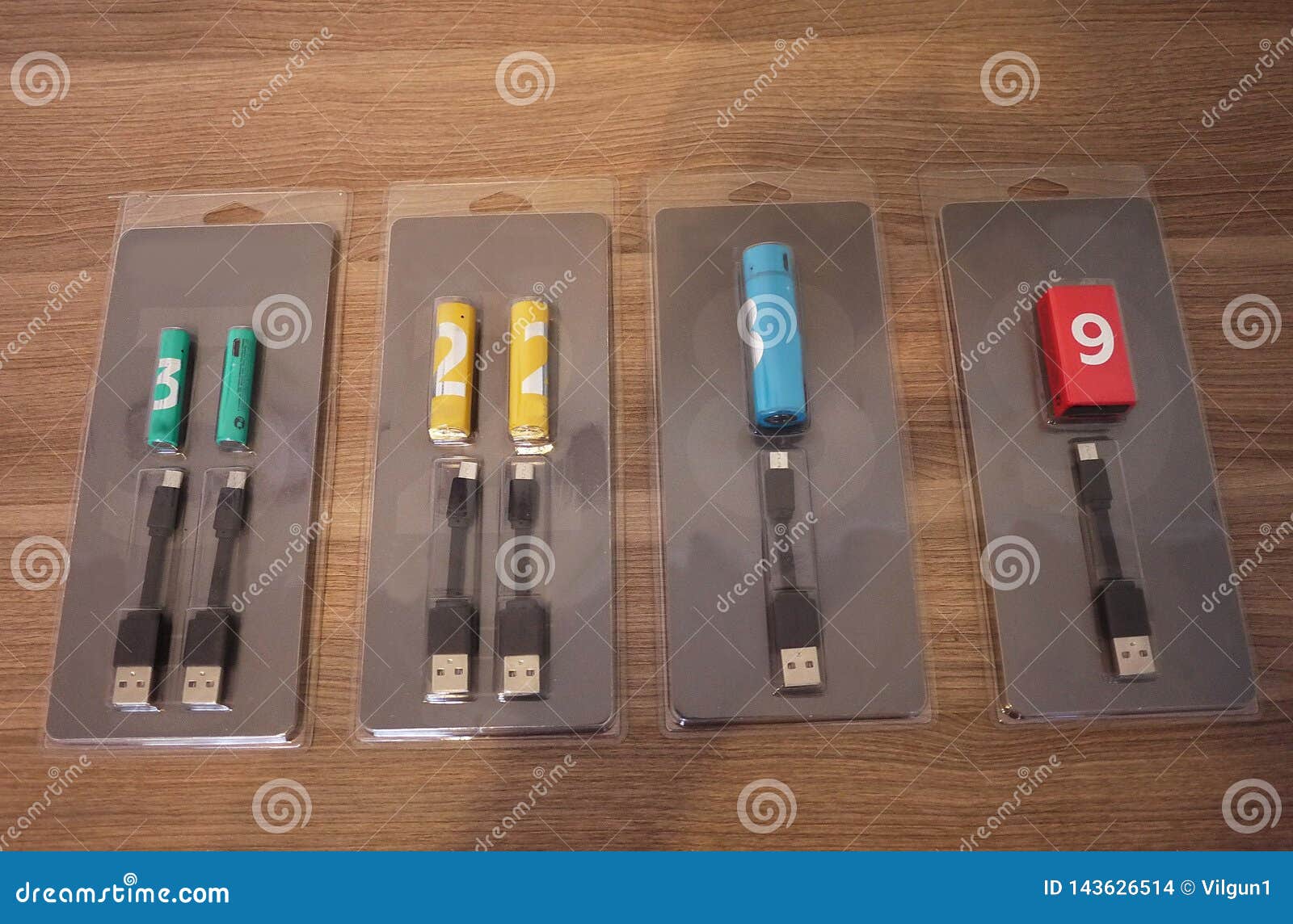 AA Batteries Type. Interior Details and Close-up. Stock Photo - Image ...