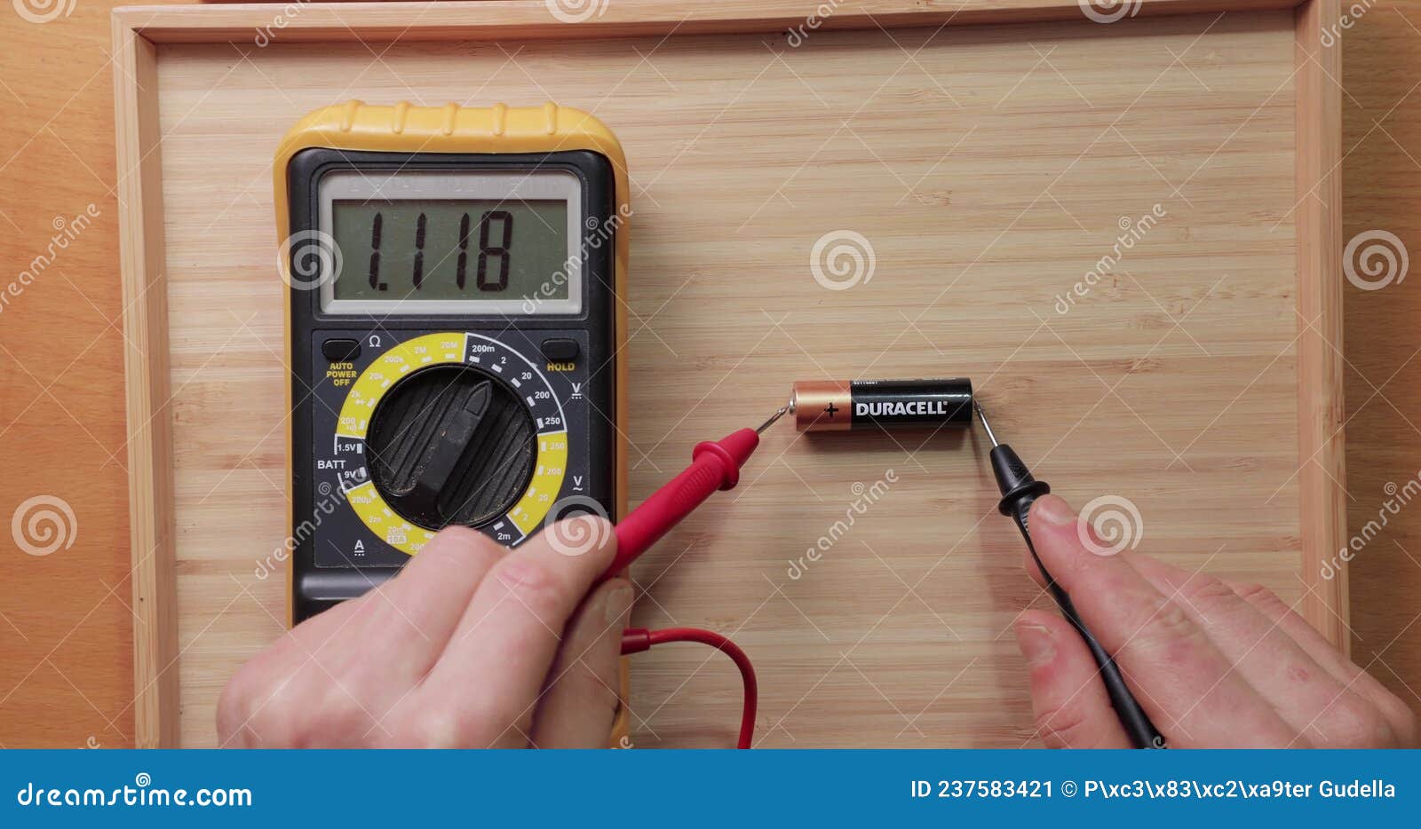 AA Battery Cells Voltage Checking Stock Video - Video of battery ...