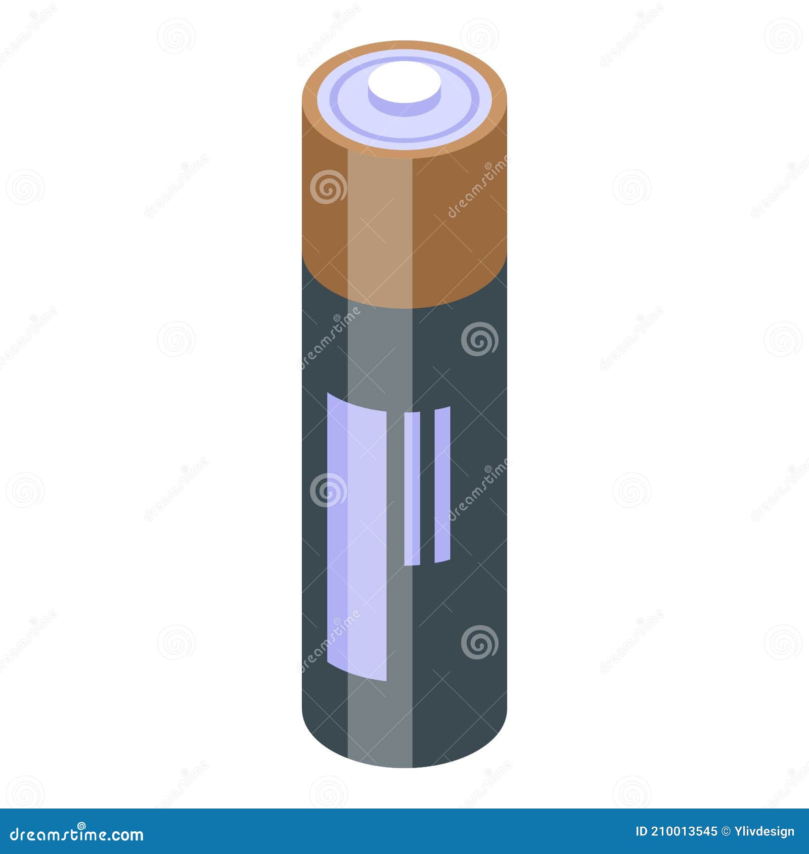 Aa Battery Icon, Isometric Style Stock Vector - Illustration of ...