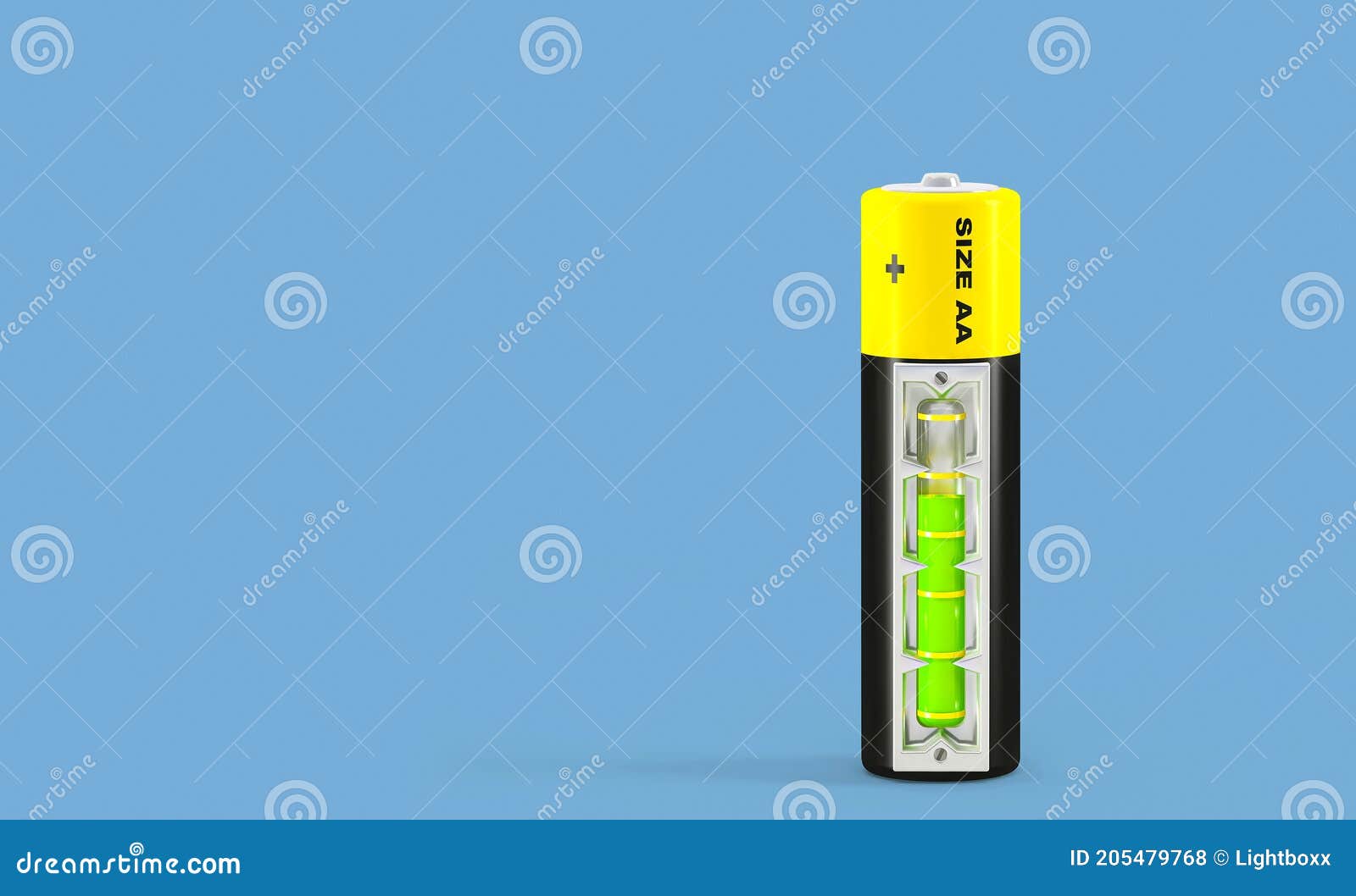 AA Battery with Steampunk Power Indicator Stock Illustration ...