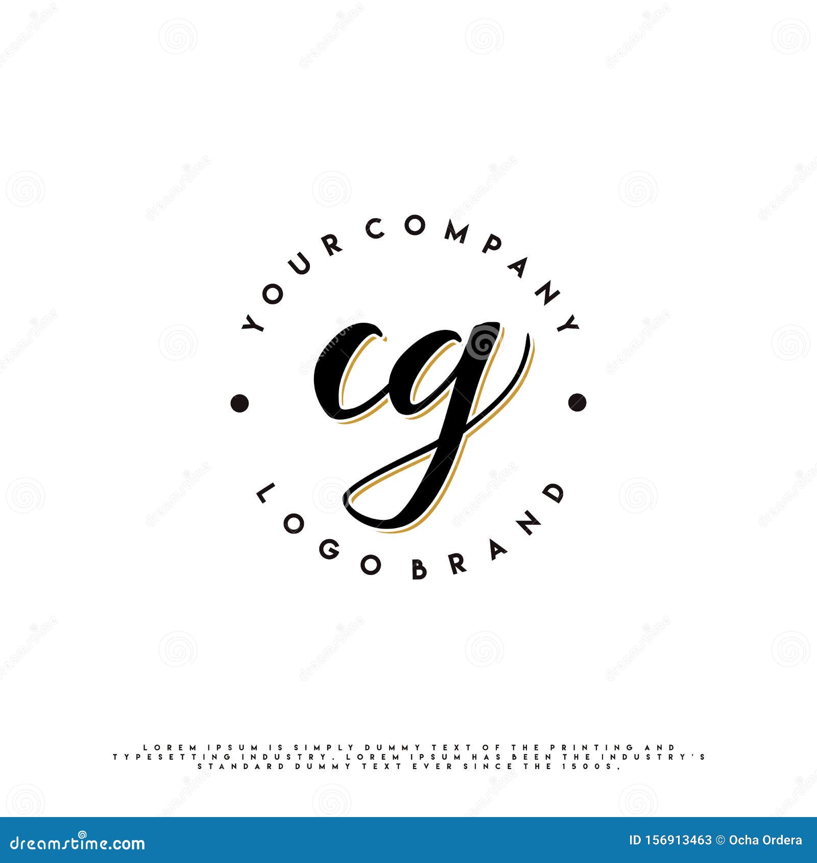 CG Initial Signature Handwriting Template. Initial Letter Signature ...