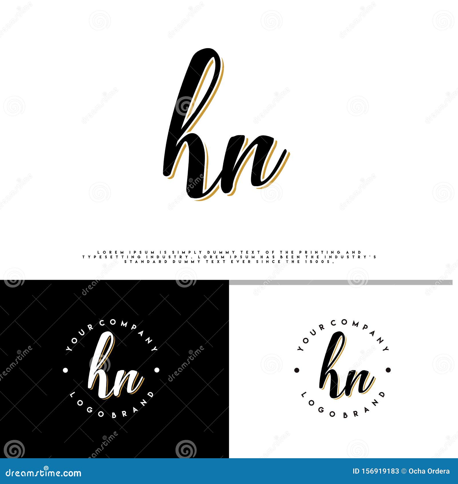HN Initial Signature Handwriting Template. Initial Letter Signature ...