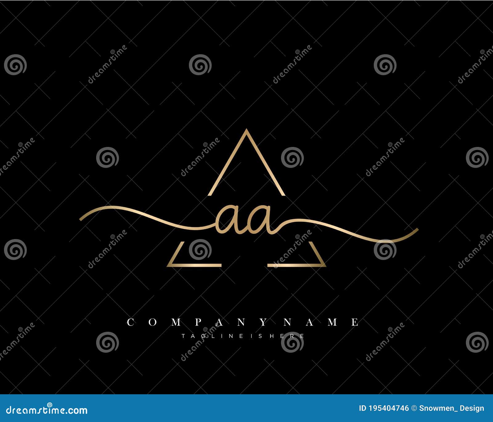 AA Initial Handwriting Logo Vector Stock Vector - Illustration of ...