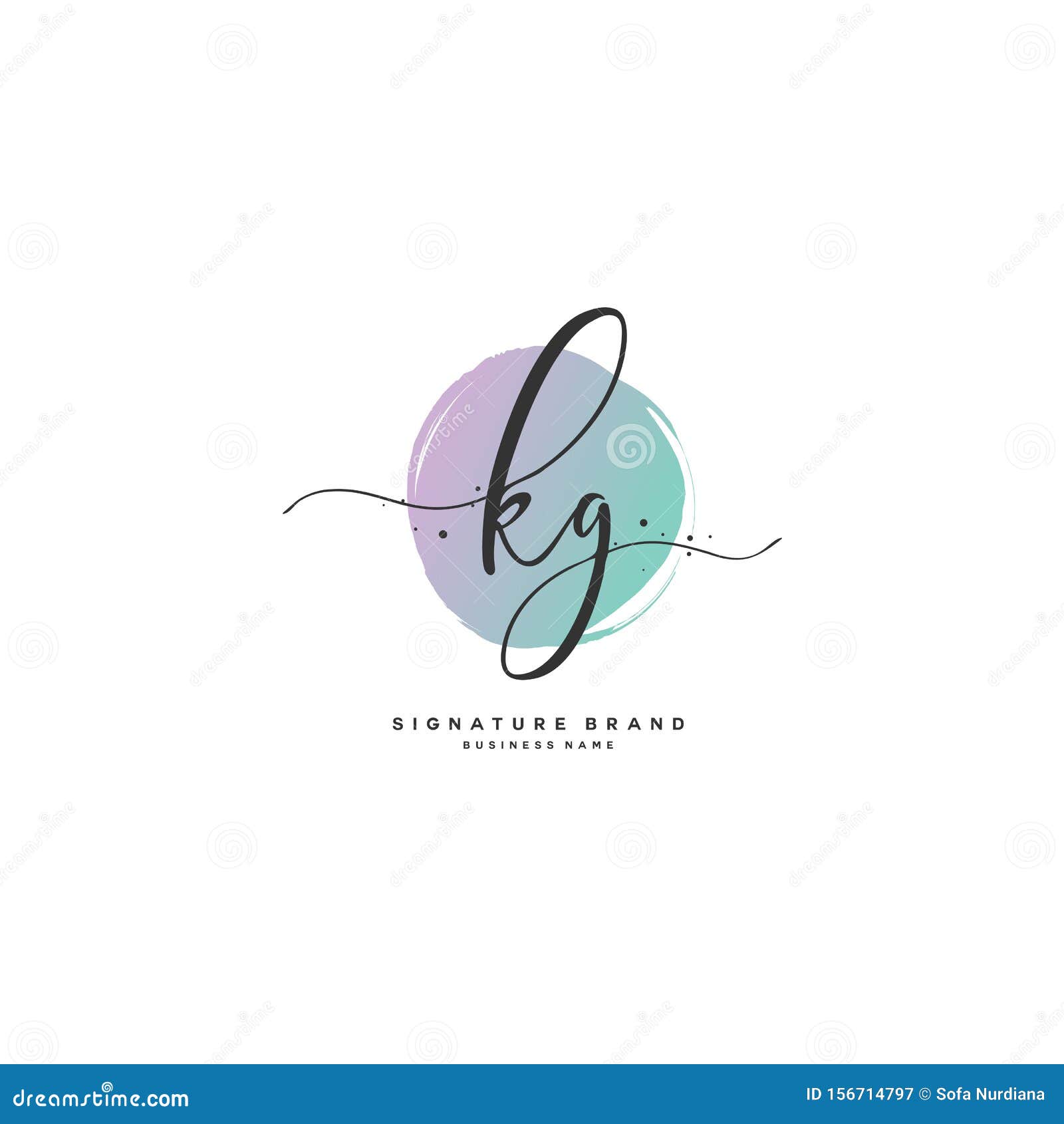 KG Initial Letter Handwriting and Signature Logo. a Concept Handwriting ...
