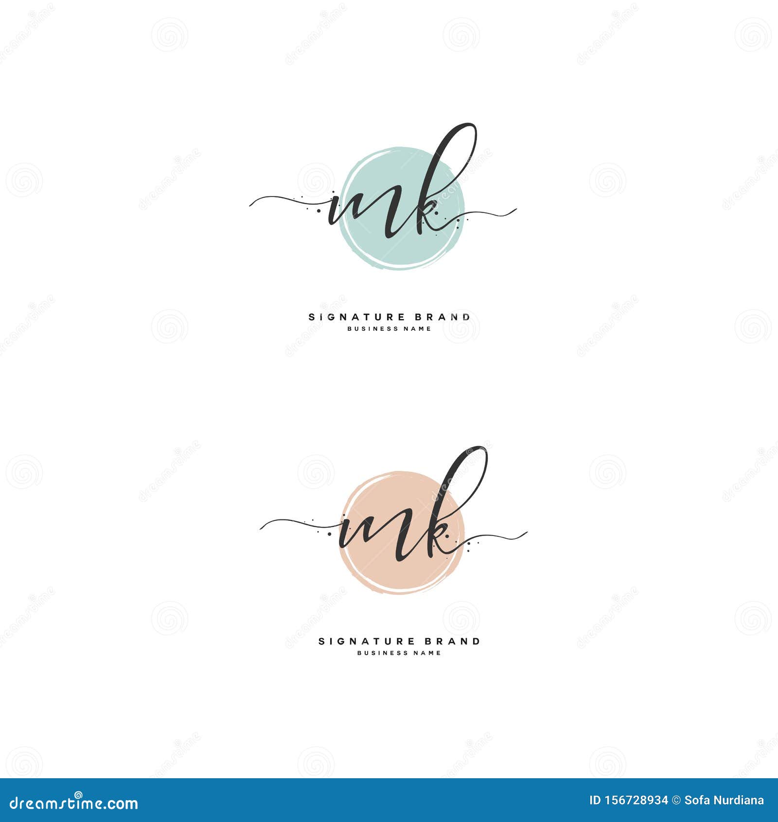 MK Initial Letter Handwriting and Signature Logo. a Concept Handwriting ...