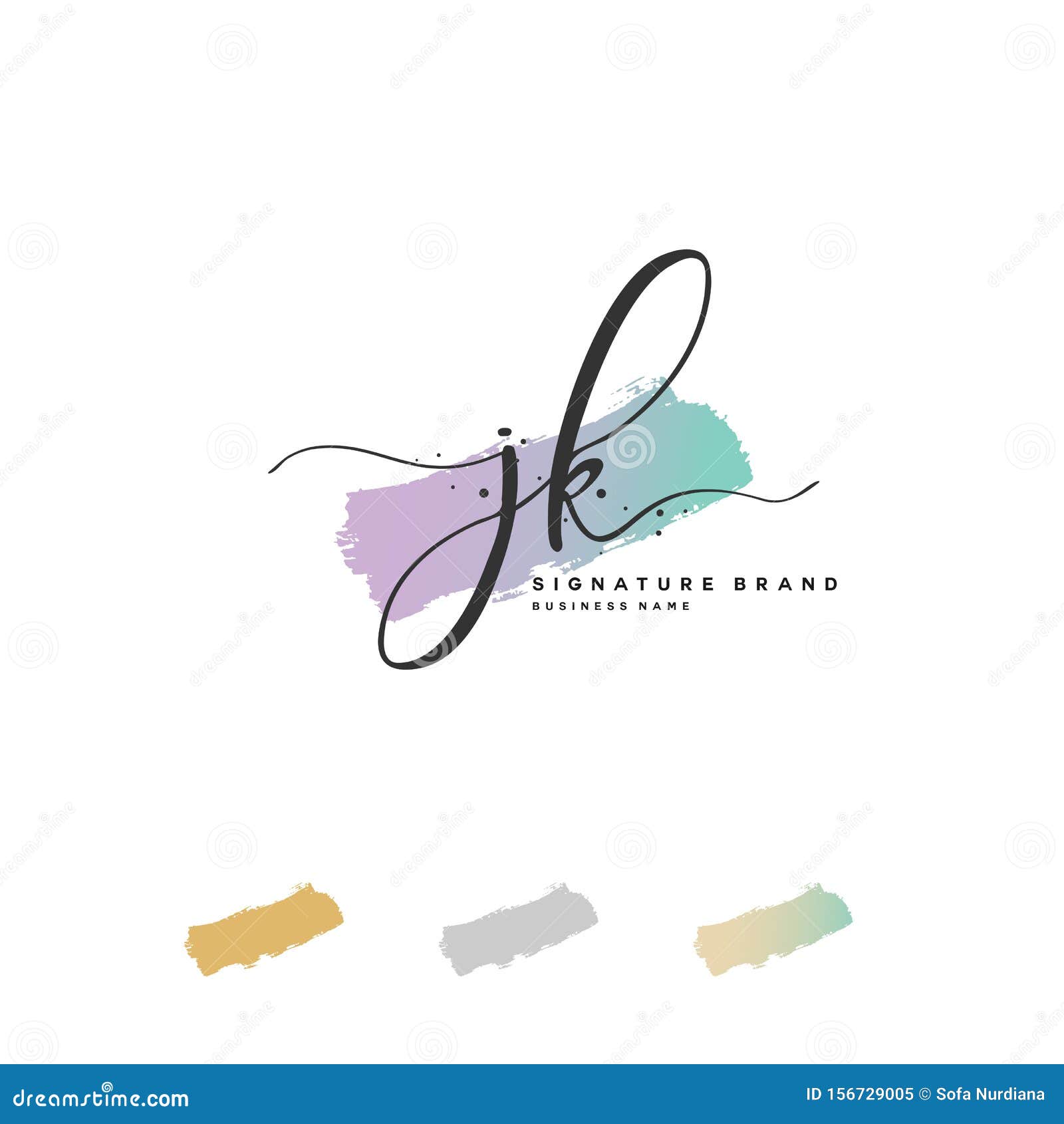 JK Initial Letter Handwriting and Signature Logo. a Concept Handwriting ...