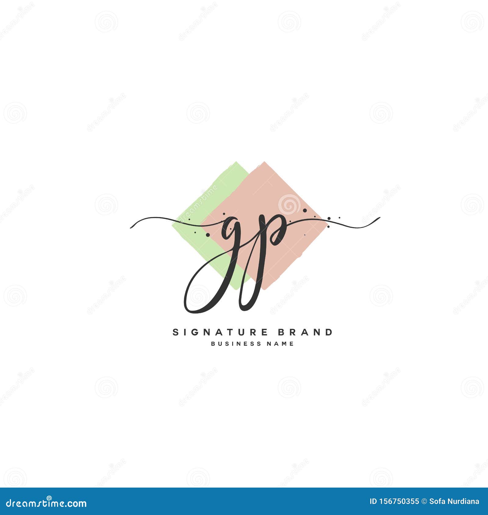 GP Initial Letter Handwriting and Signature Logo. a Concept Handwriting ...