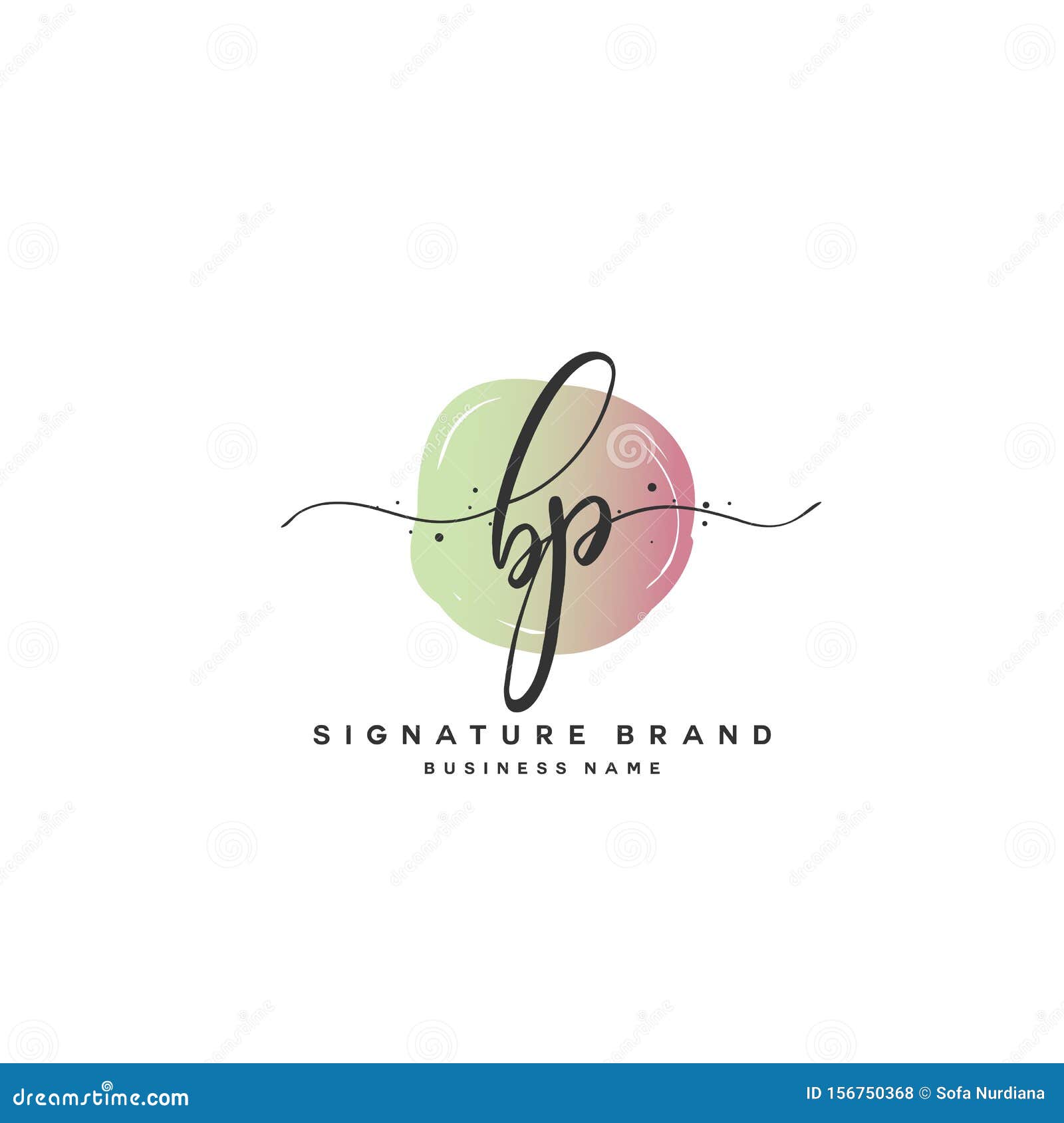 BP Initial Letter Handwriting and Signature Logo. a Concept Handwriting ...