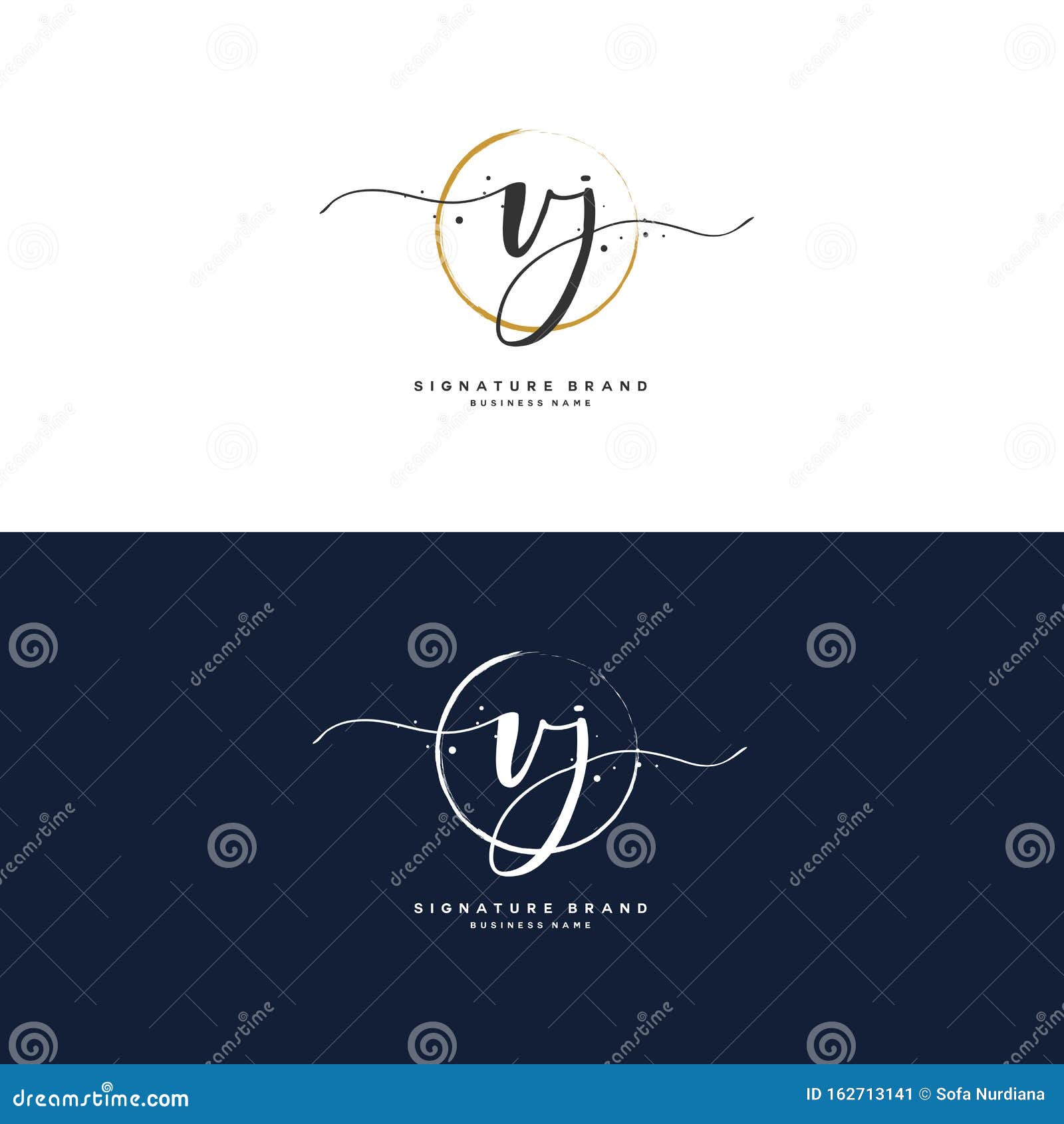 V J VJ Initial Letter Handwriting and Signature Logo. a Concept ...