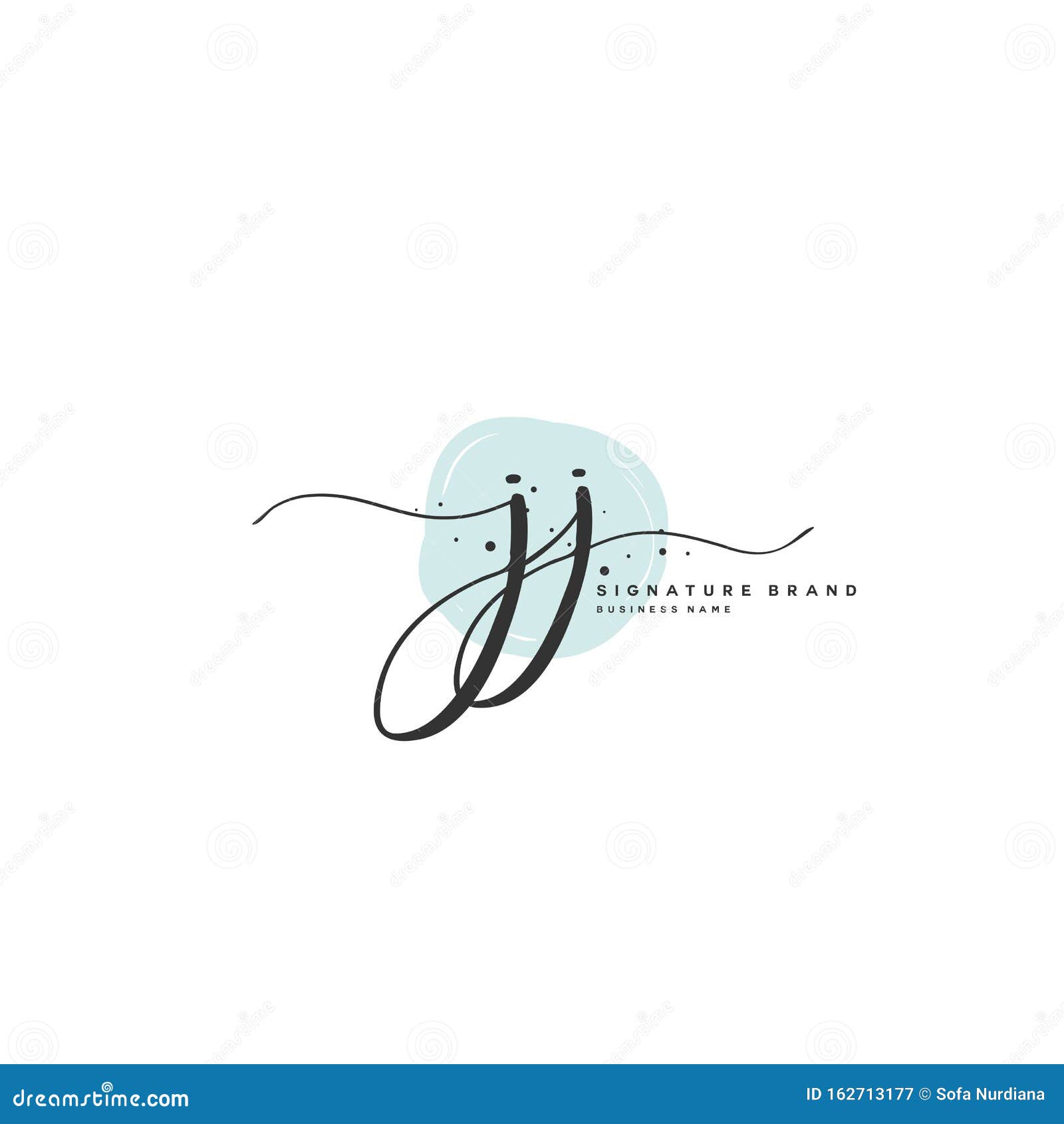 J JJ Initial Letter Handwriting and Signature Logo. a Concept ...