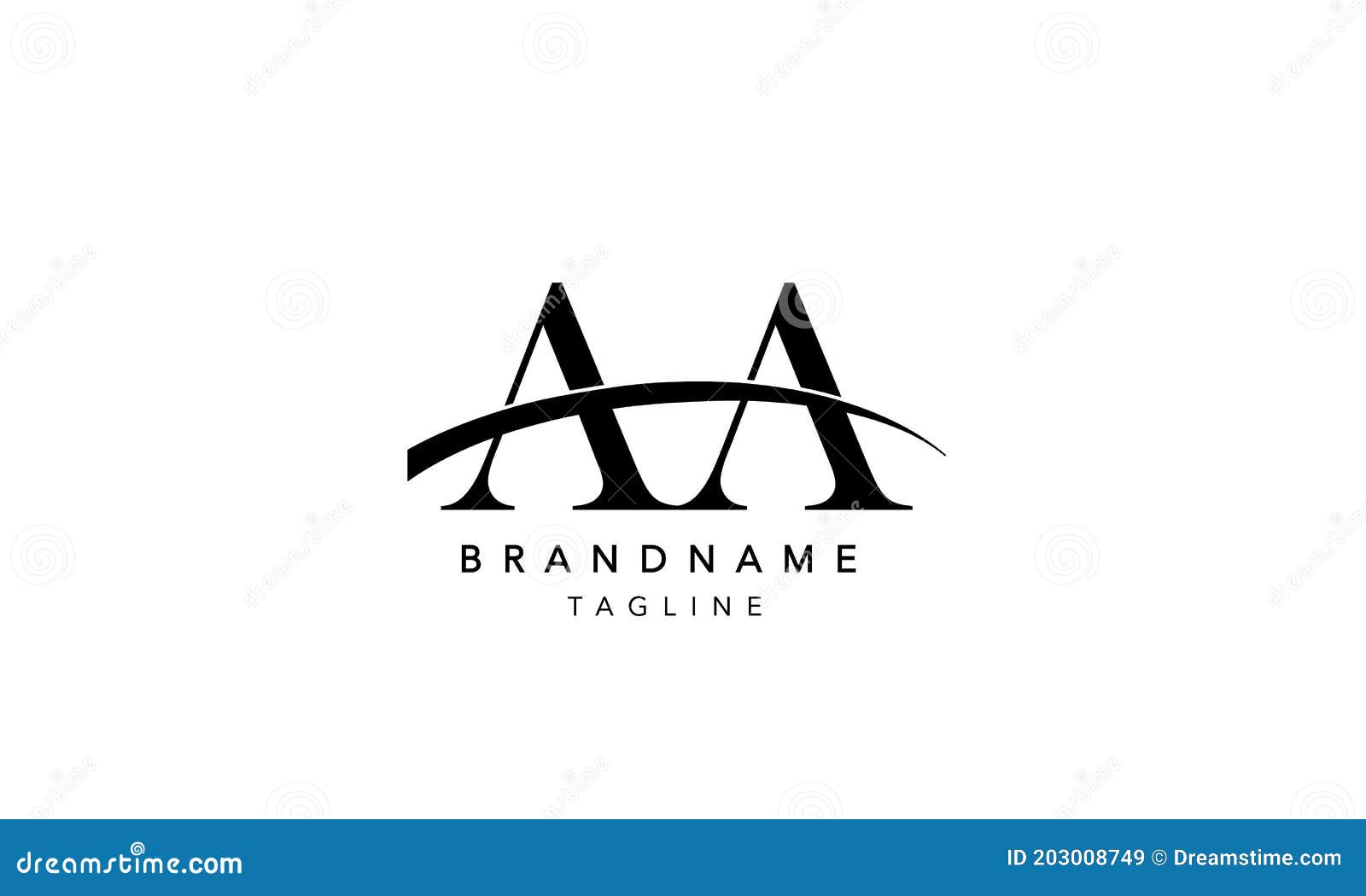 AA Initial Letter Logo Design Stock Illustration - Illustration of ...