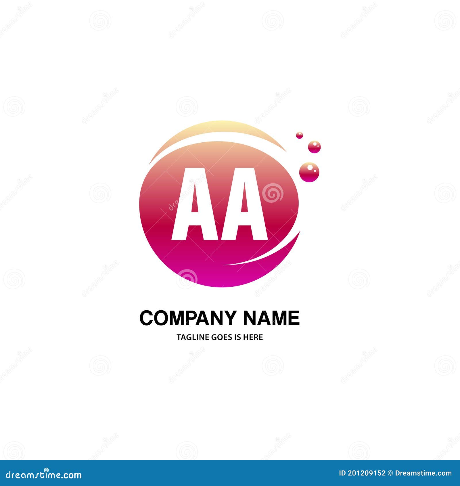 AA Initial Logo with Colorful Circle Template Vector Stock Vector ...