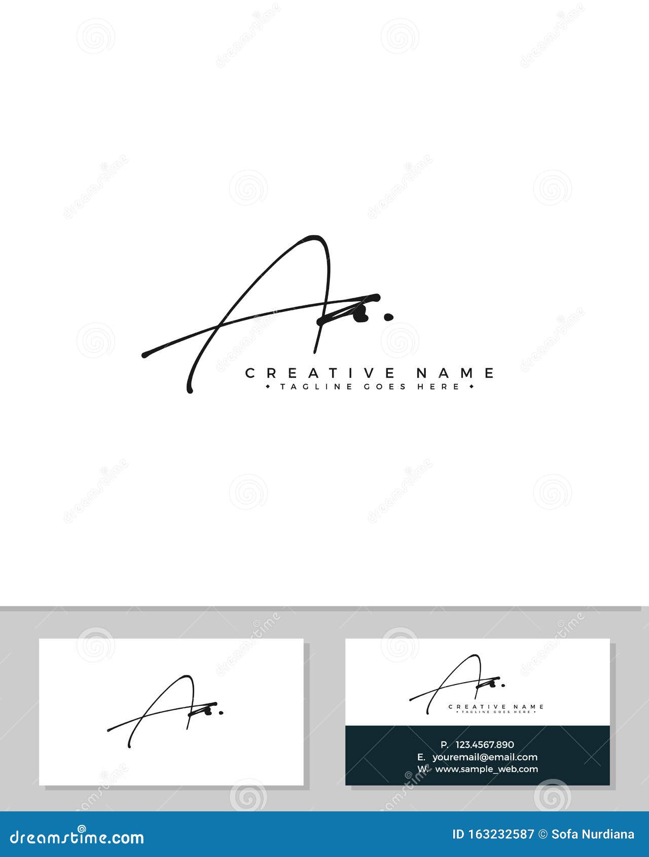 A AA Initial Logo Signature Vector. Handwriting Concept Logo. Stock ...
