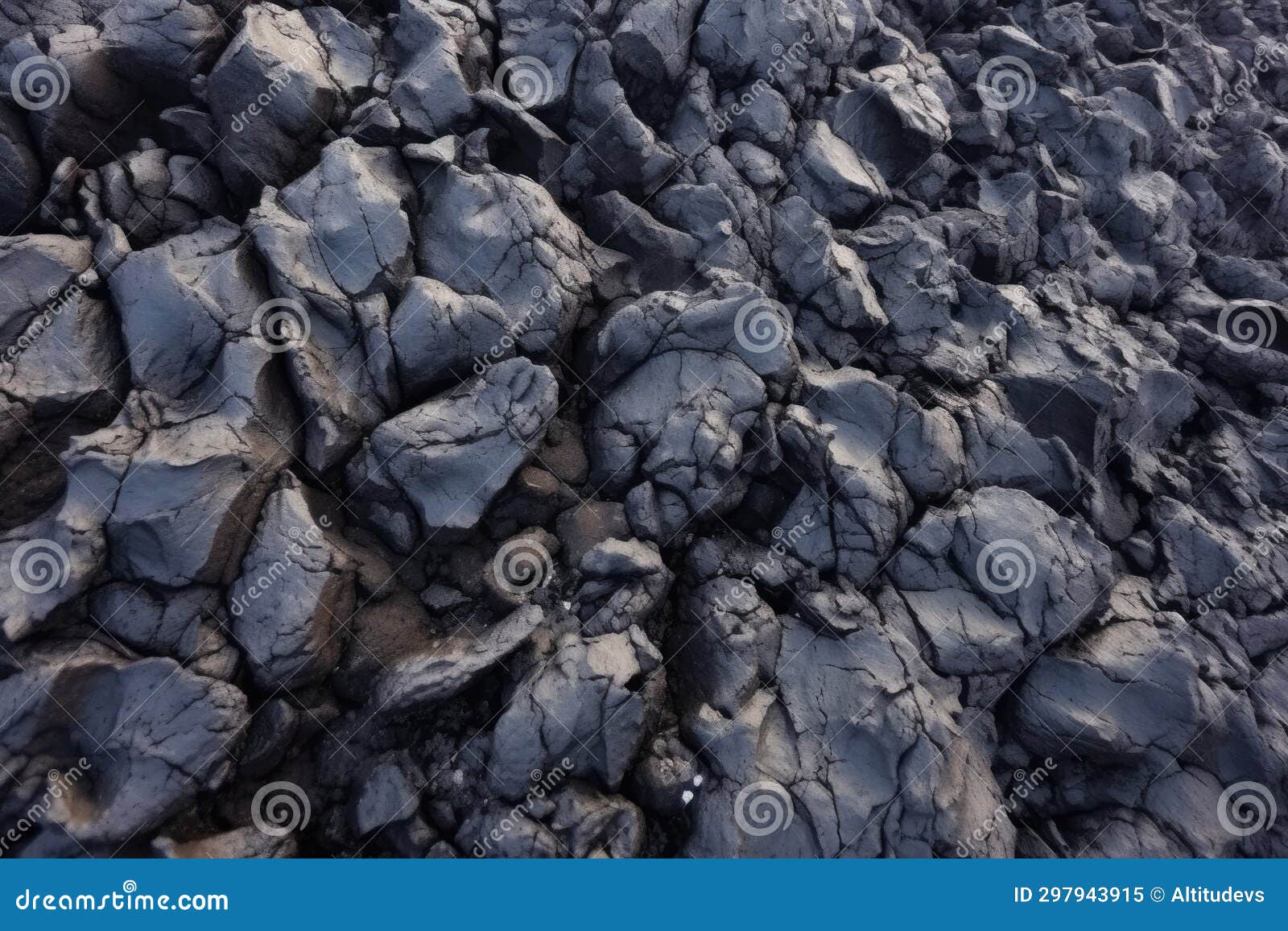 Aa Lava with Rough, Jagged Surface Stock Image - Image of geology ...