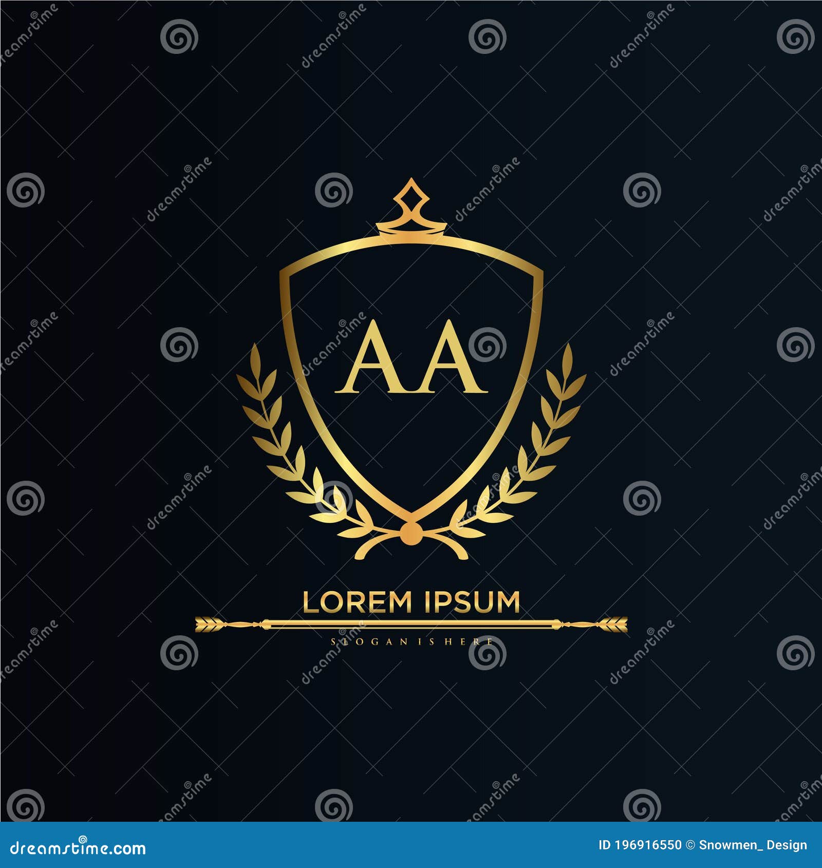 AA Letter Initial with Royal Template.elegant with Crown Logo Vector ...