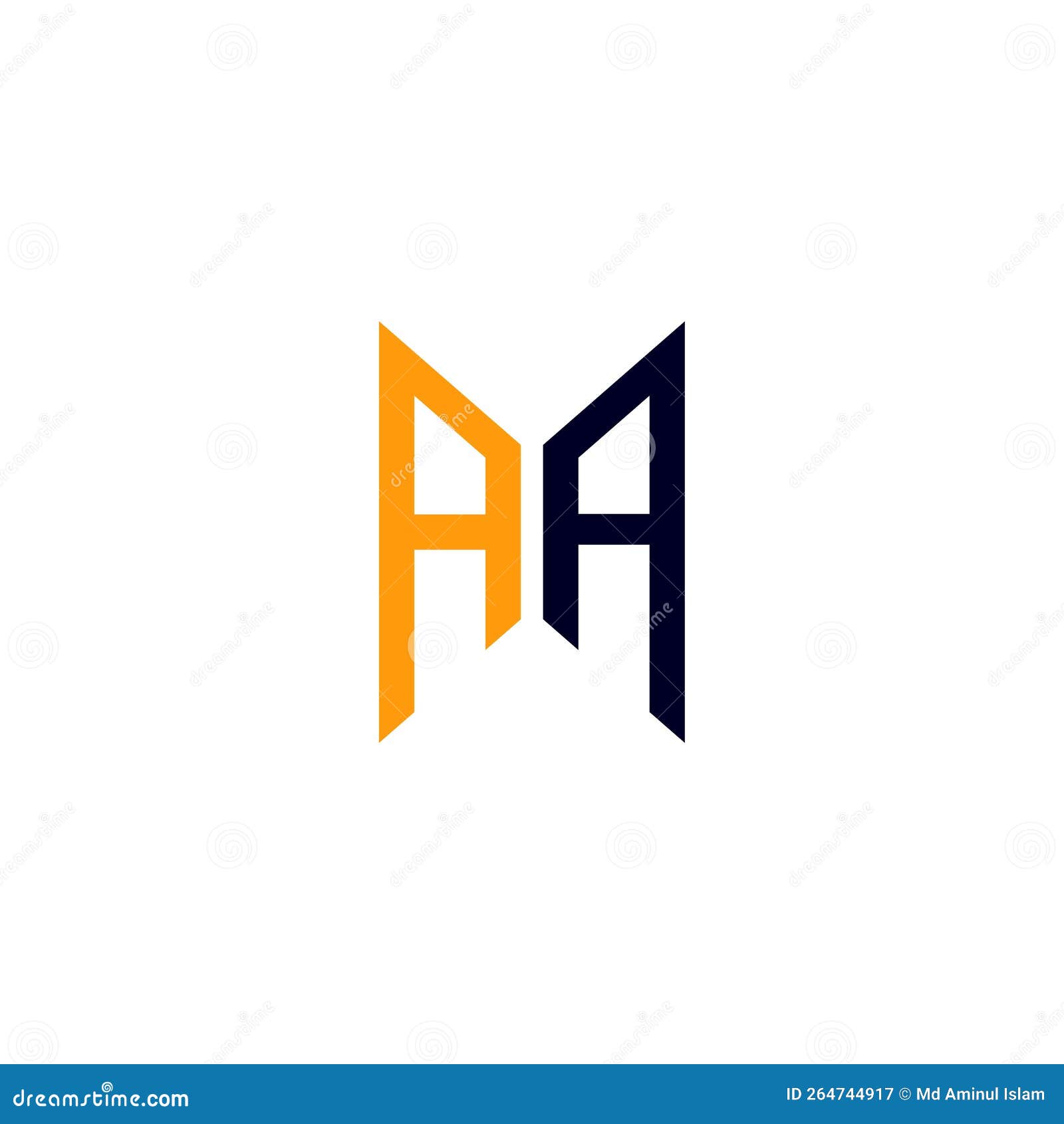 AA Letter Logo Creative Design with Vector Graphic, Stock Vector ...
