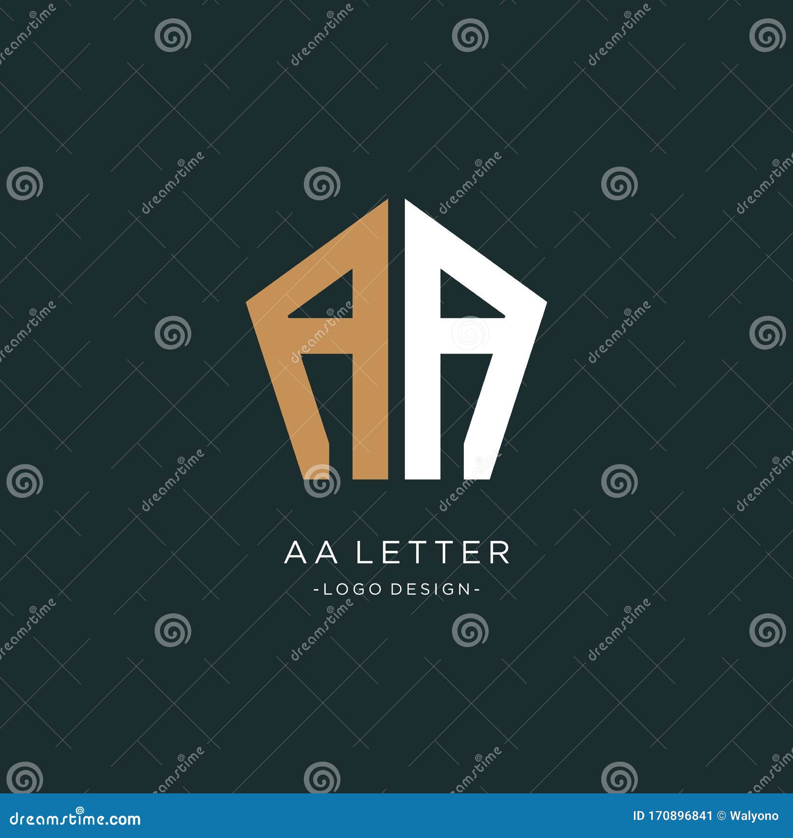 AA Letter Logo Design with Sans Serif Font Vector Illustration ...