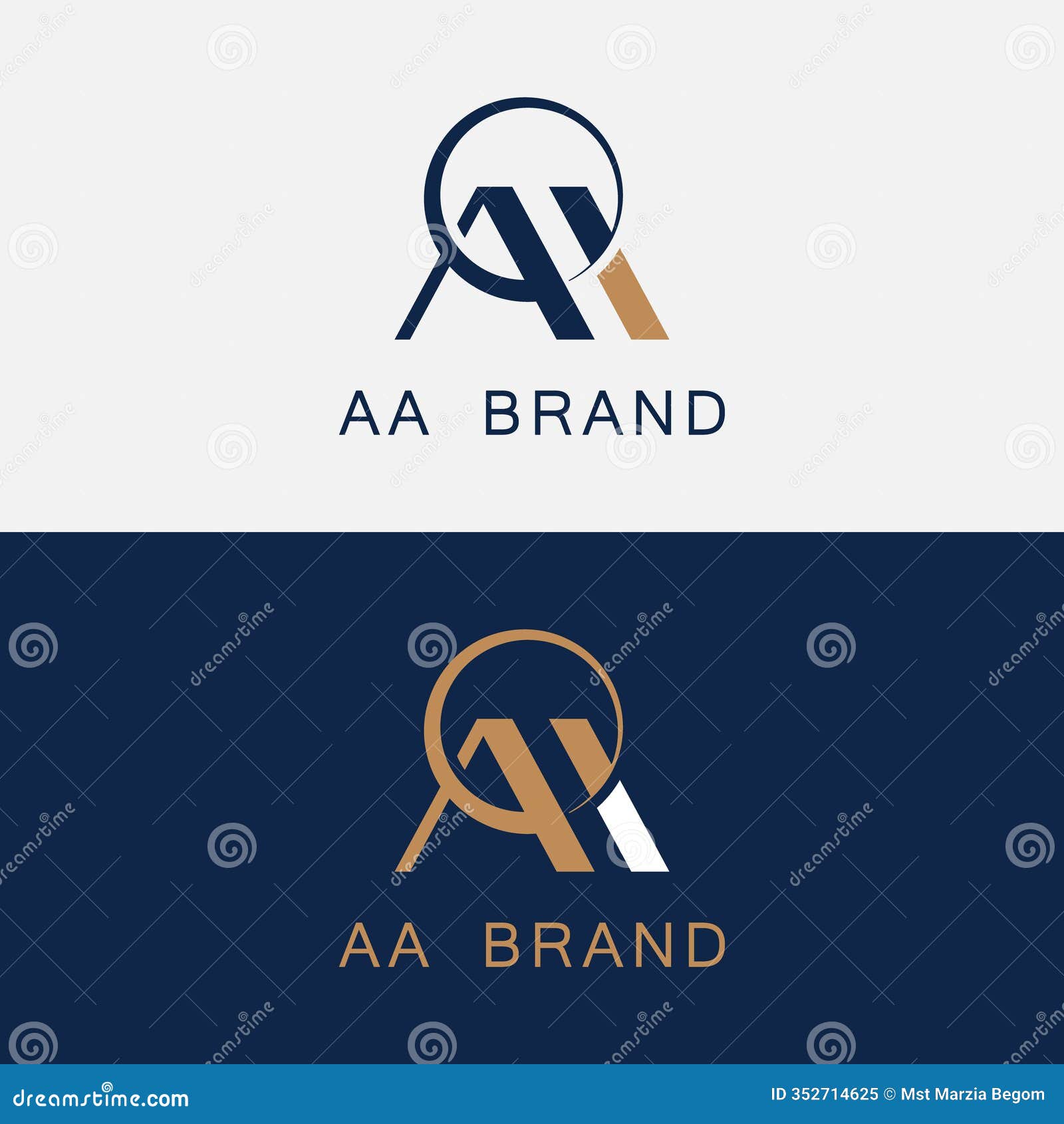 AA Letter Logo Design Template Elements. Modern Abstract Digital ...