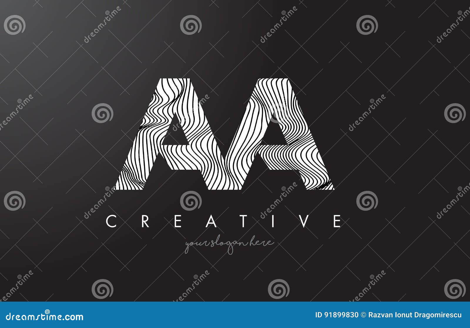 AA a Letter Logo with Zebra Lines Texture Design Vector. Stock Vector ...