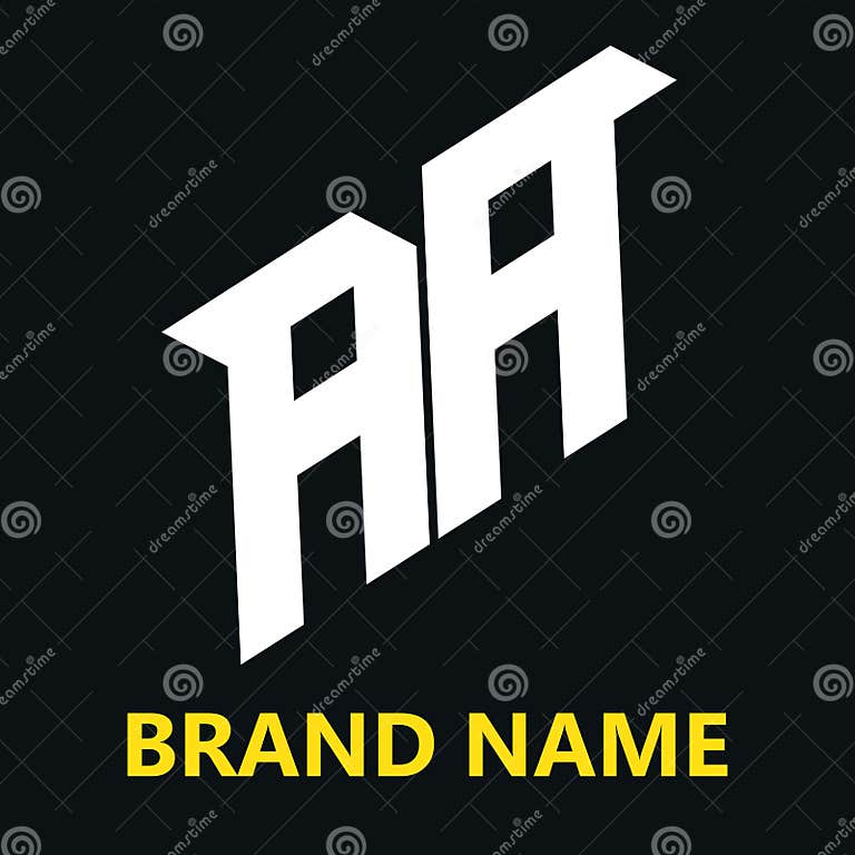 AA letter logo design stock vector. Illustration of branding - 286599505