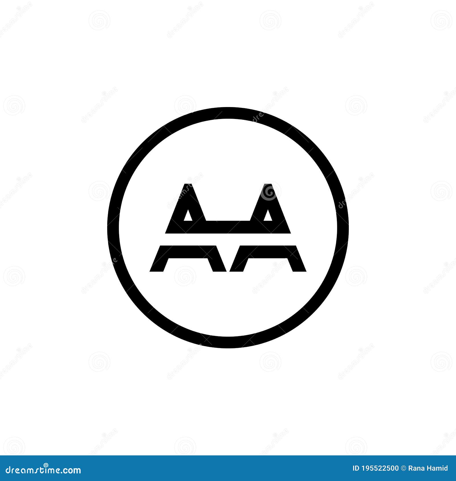 AA Logo Design Business Typography Vector Template. Creative Linked ...
