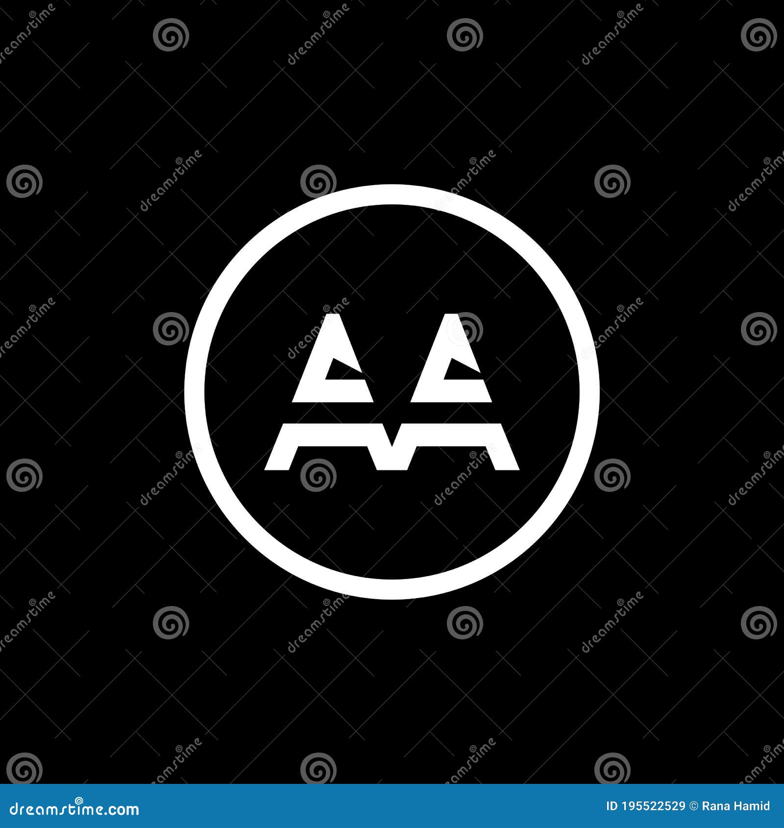 AA Logo Design Business Typography Vector Template. Creative Linked ...