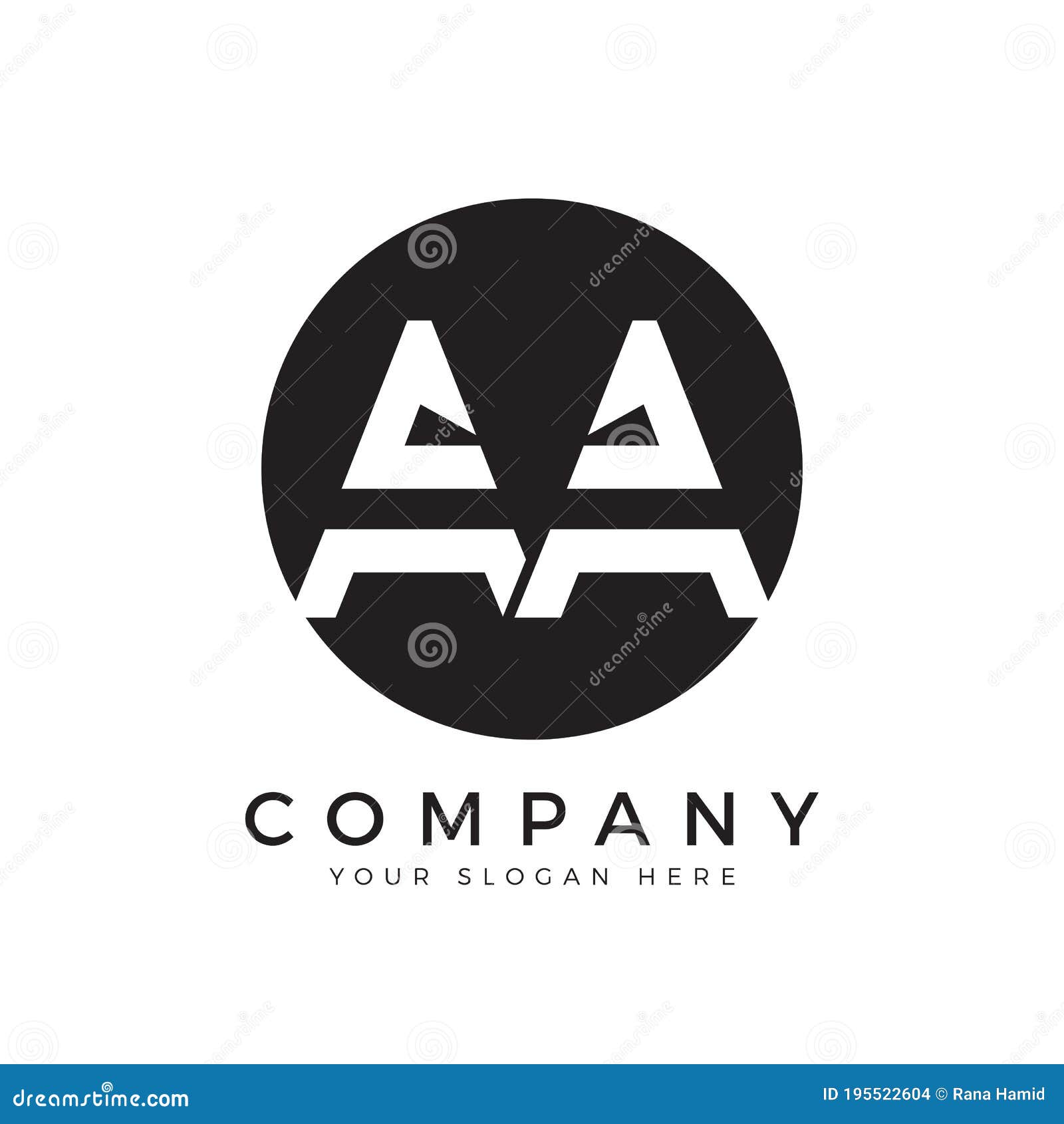 AA Logo Design Business Typography Vector Template. Creative Linked ...