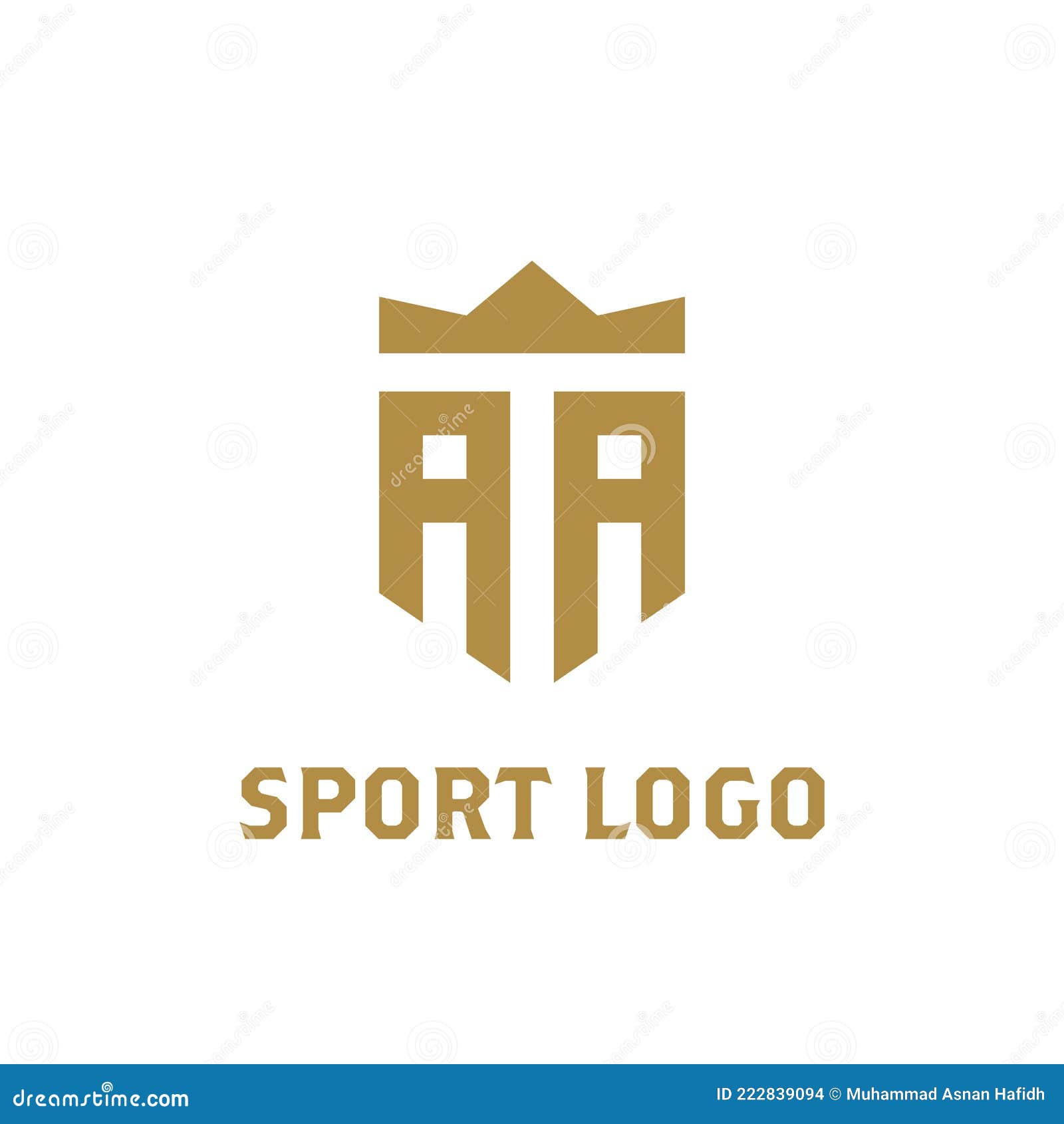 Aa Logo, a a Initial Logo with Crown. Elegant Letter Sport Logo, Shield ...