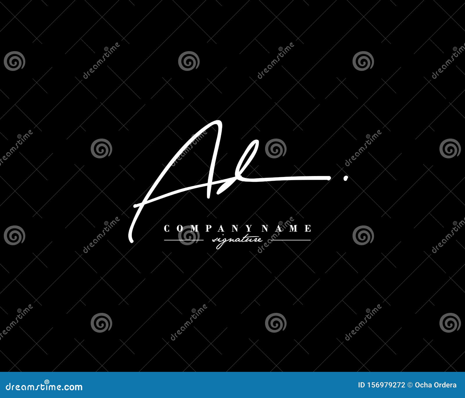 AD Signature Initial Logo Template Vector. Initial Signature Logo ...