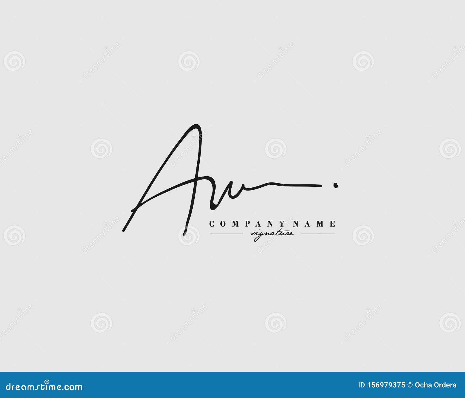 AW Signature Initial Logo Template Vector. Initial Signature Logo ...