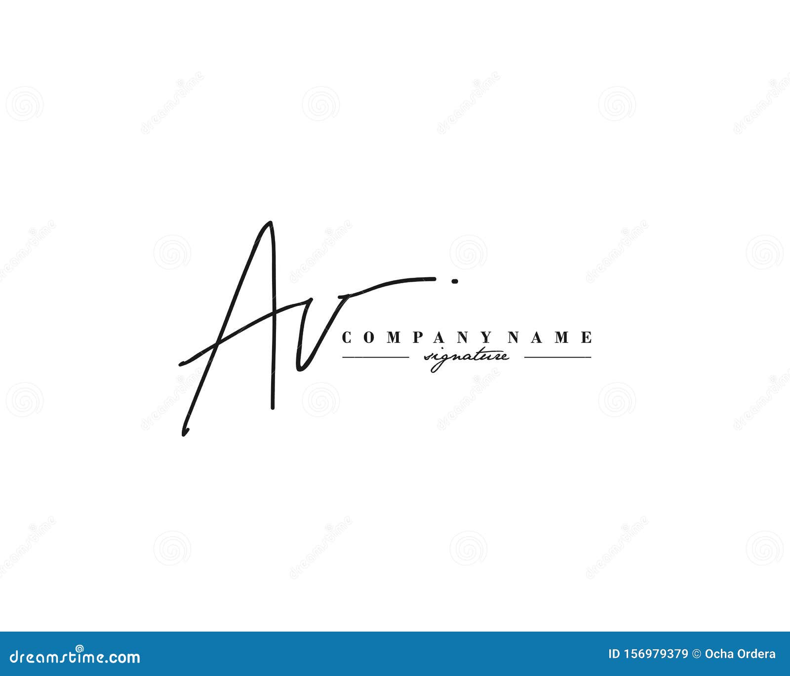 AV Signature Initial Logo Template Vector. Initial Signature Logo ...