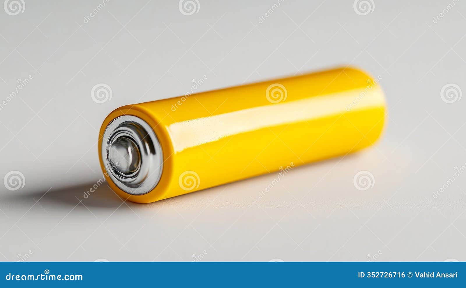 AA Size Yellow Battery on White Background Stock Photo - Image of label ...