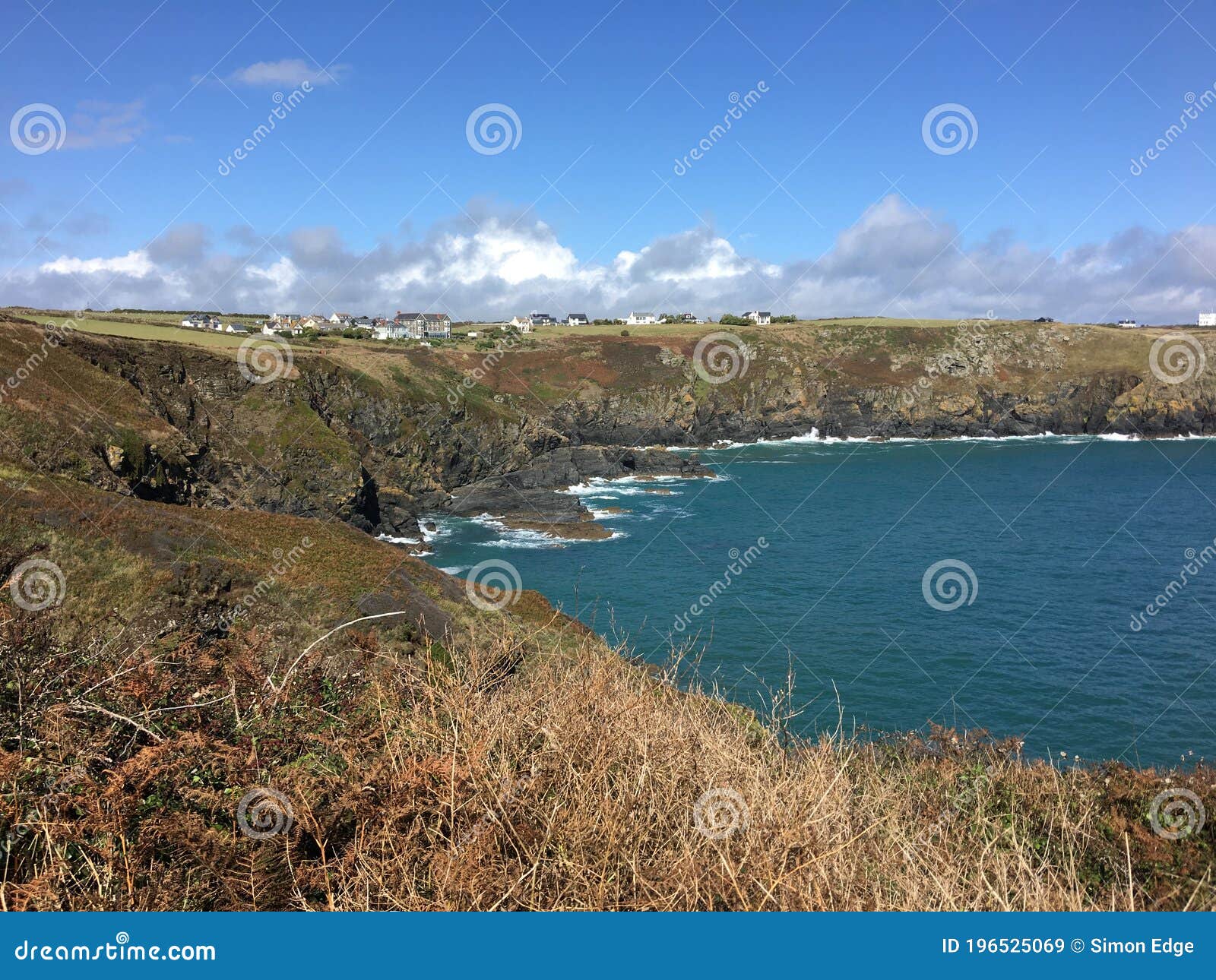 AA View of the Cornwall Coastline Stock Image - Image of clouds ...