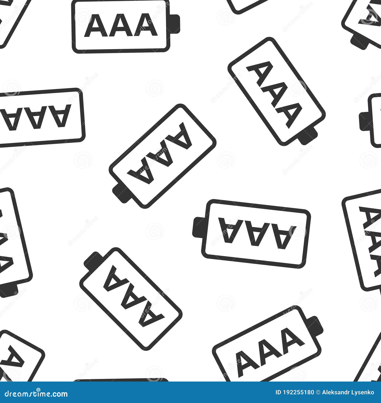 AAA Battery Icon in Flat Style. Power Level Vector Illustration on ...