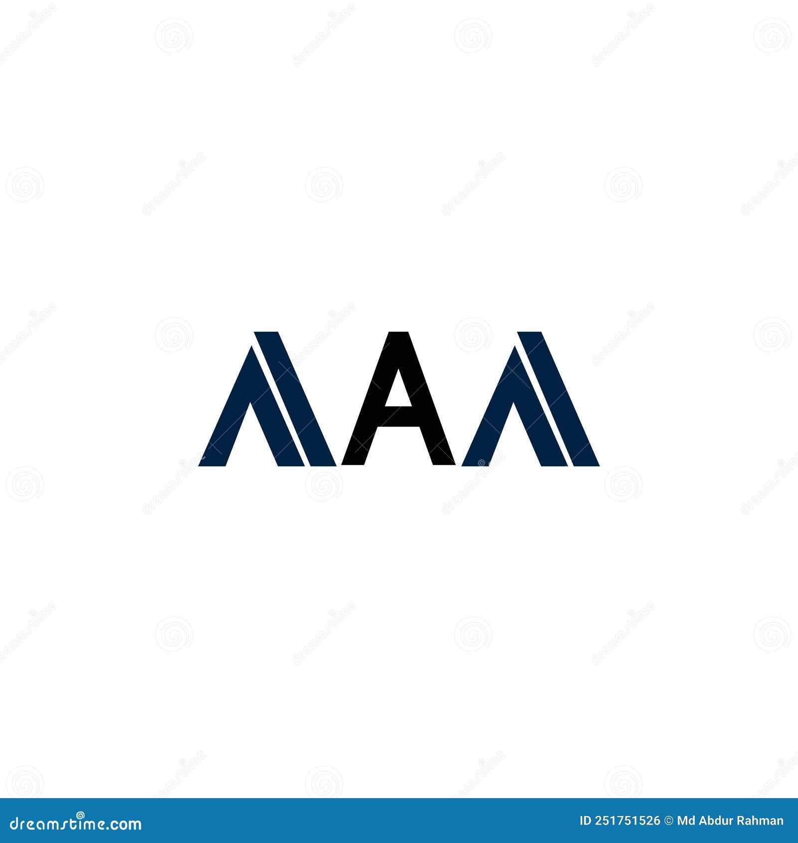 AAA Letter Logo Design on WHITE Background. AAA Creative Initials ...