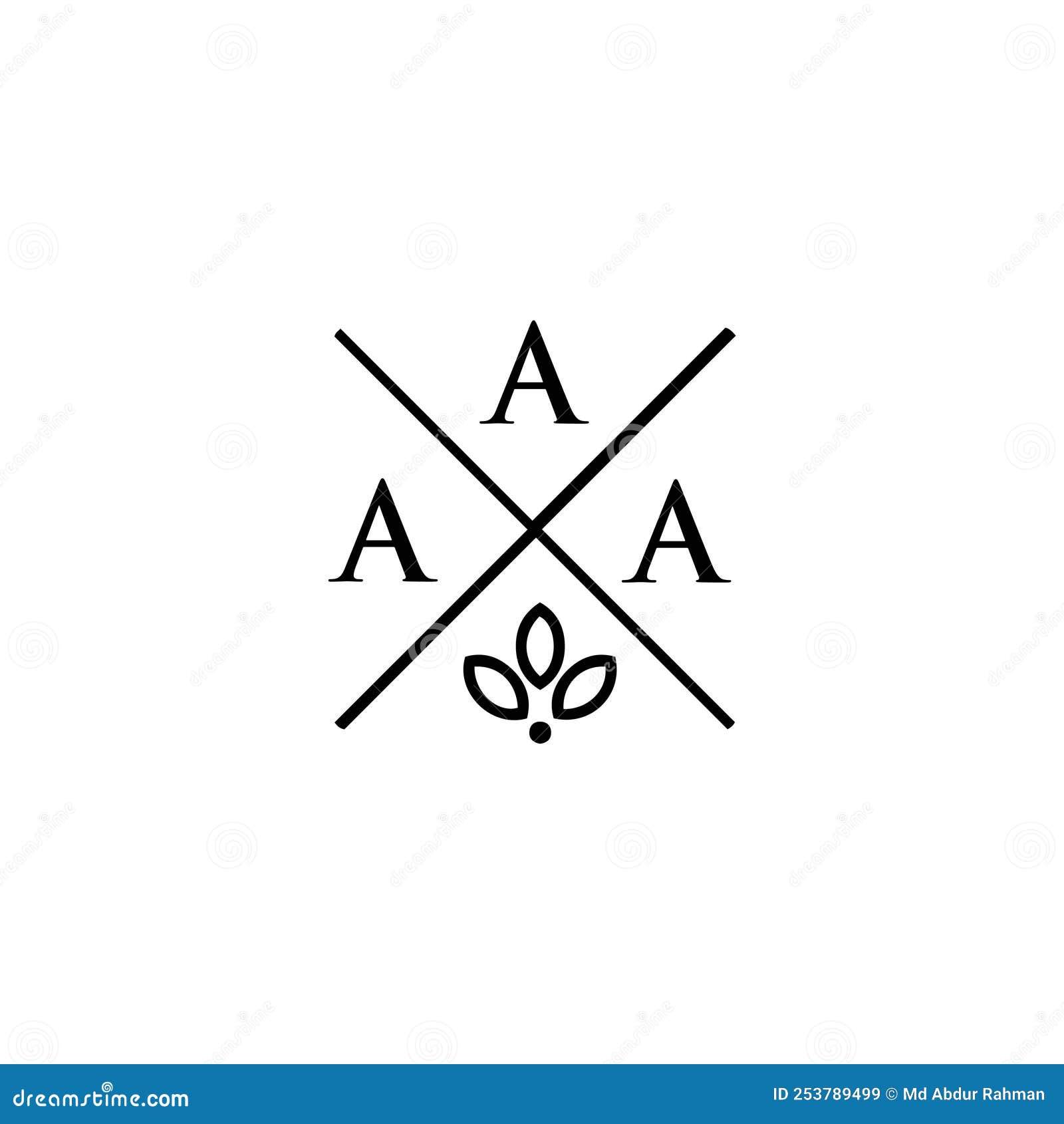 AAA Letter Logo Design on WHITE Background. AAA Creative Initials ...